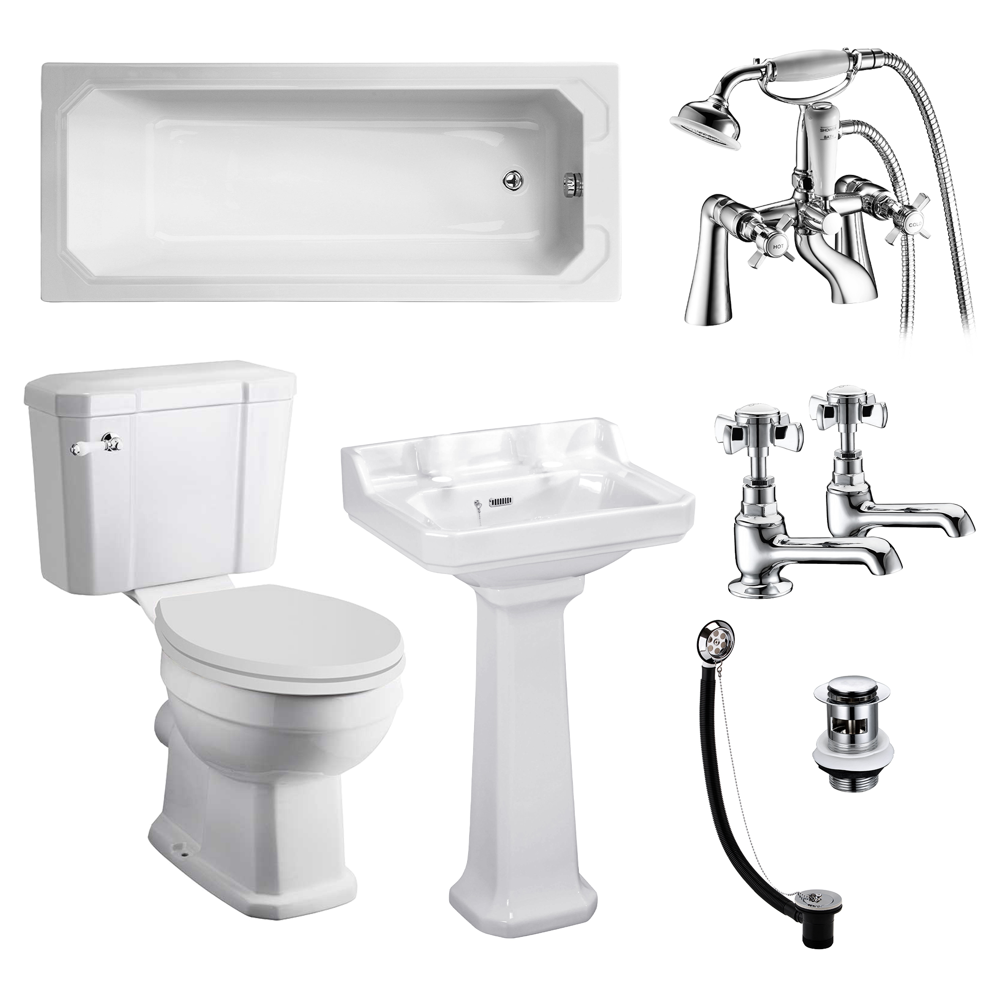 Butler & Rose Catherine Traditional Bathroom Suite | Tap Warehouse