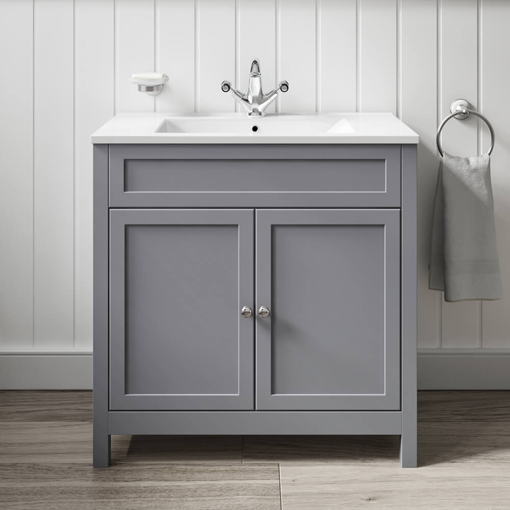 Butler & Rose Catherine Traditional 800mm Floorstanding Vanity Unit ...