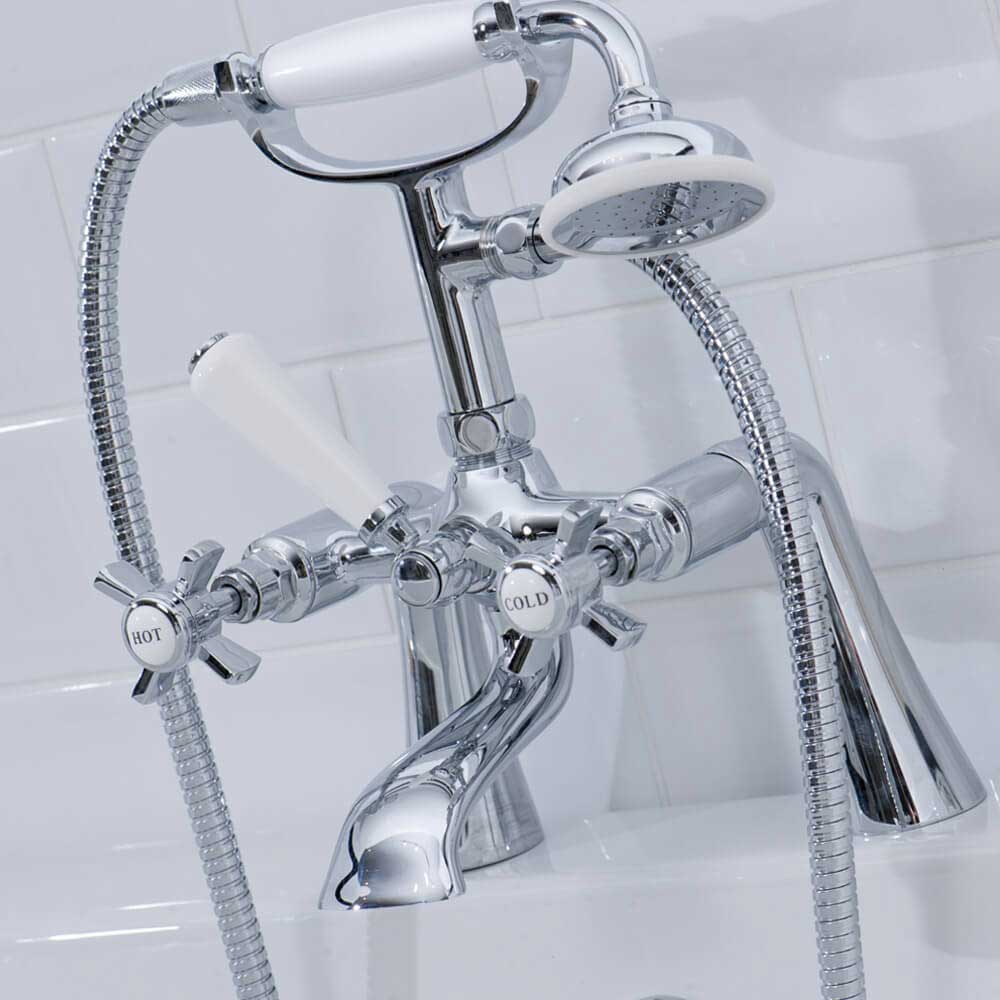 Butler & Rose Loretta Traditional Bath Shower Mixer with Handset Kit ...