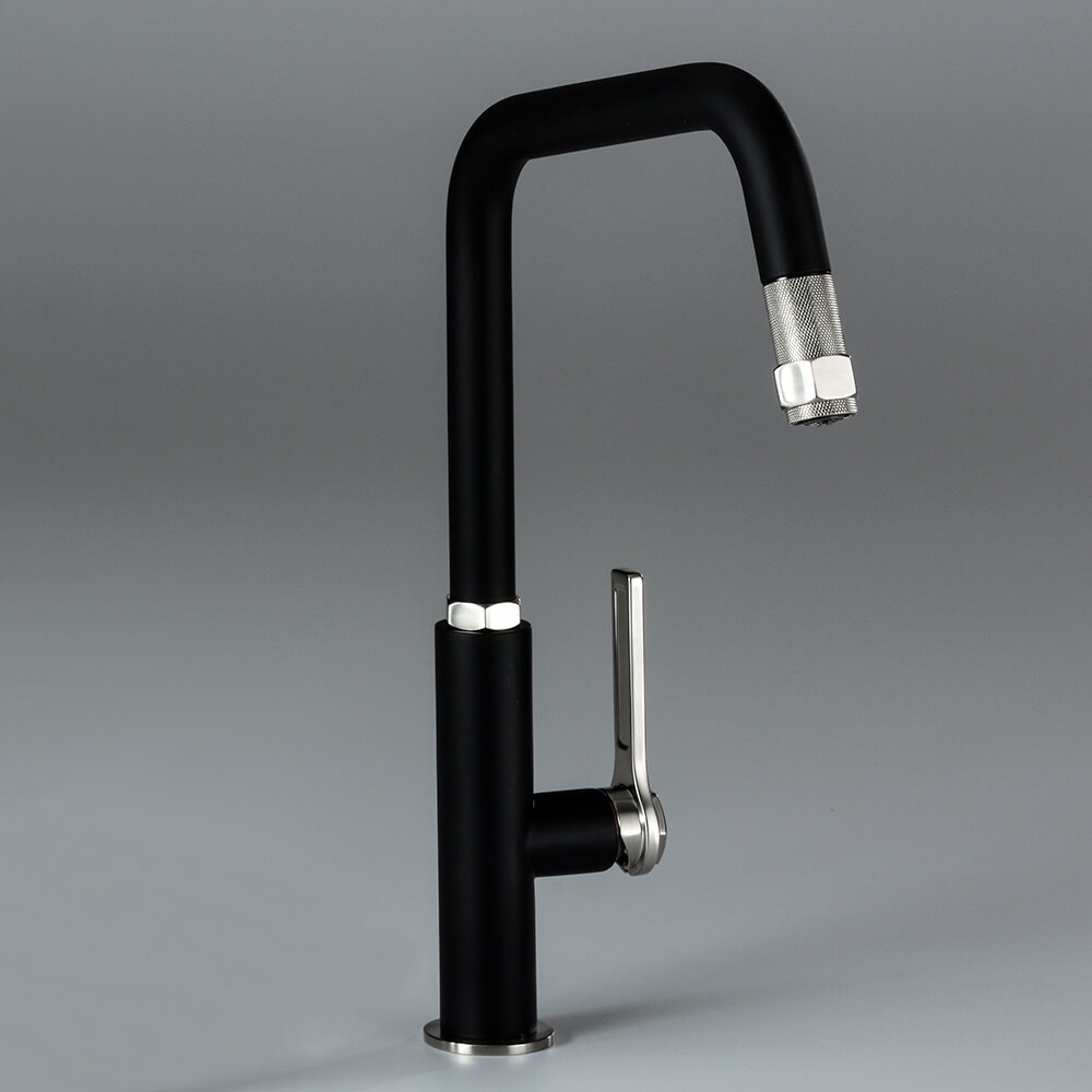 Abode Hex Industrial Single Lever Mono Pull Out Kitchen Mixer Tap ...