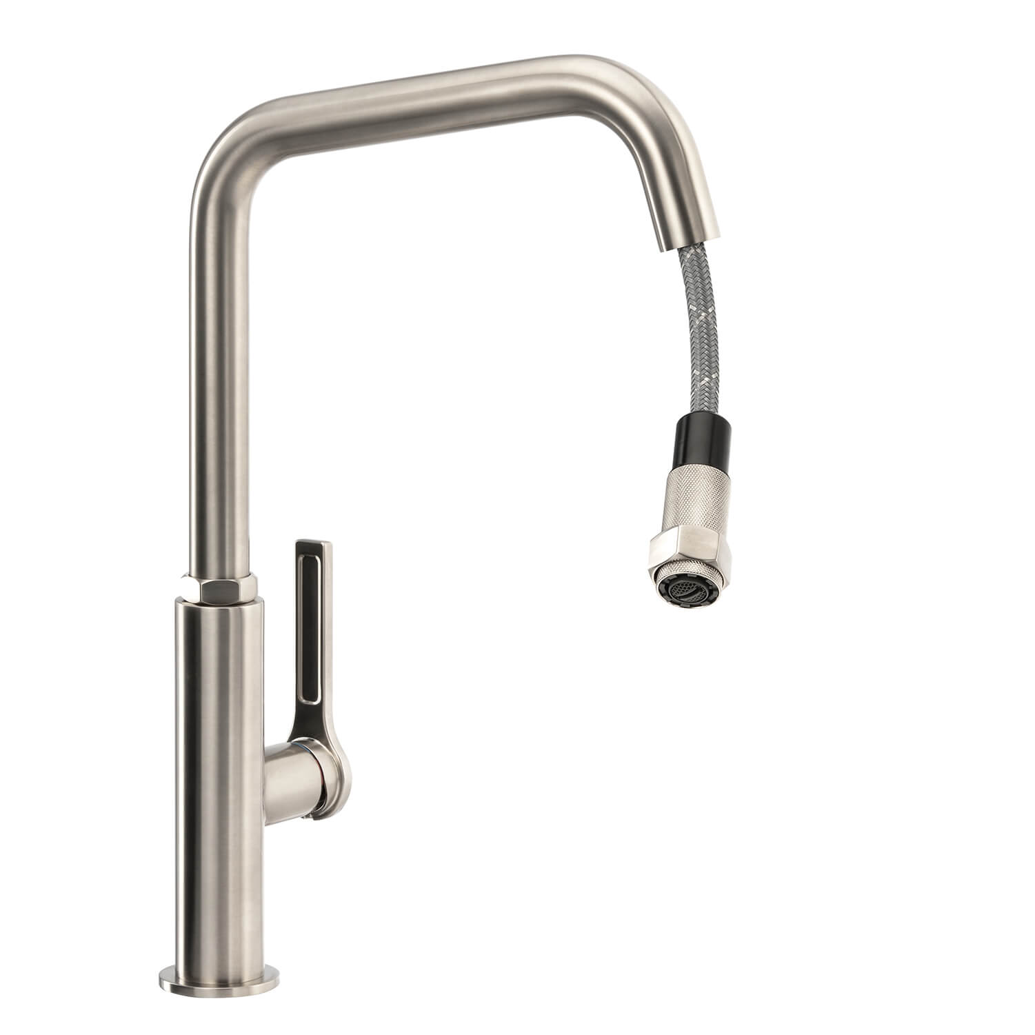 Abode Hex Industrial Single Lever Mono Pull Out Kitchen Mixer Tap ...
