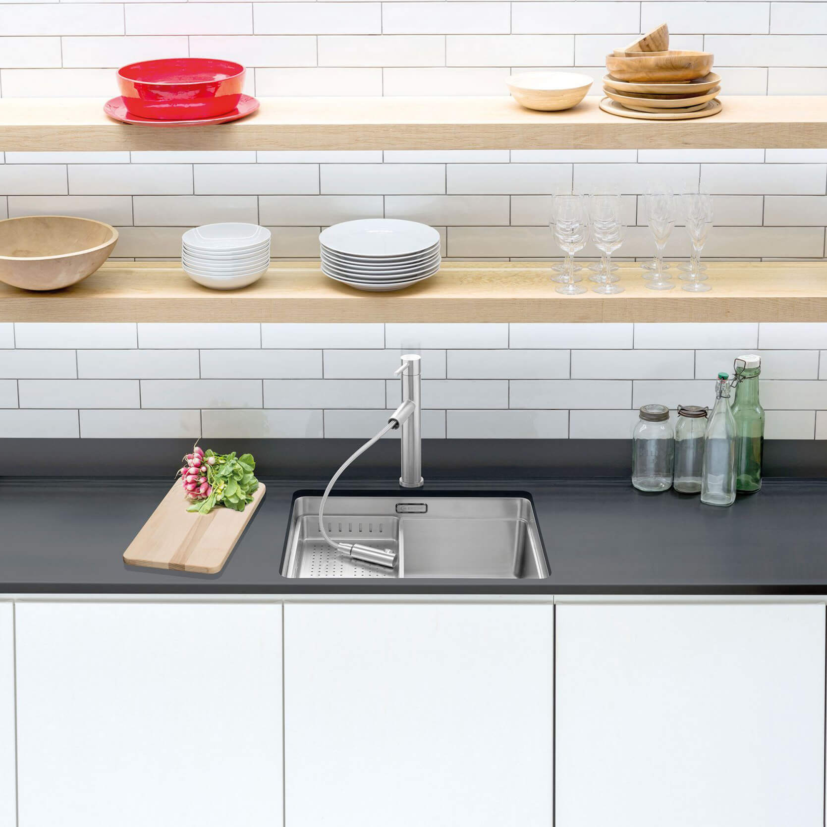 Caple Axle 1 Bowl Inset or Undermount Stainless Steel Sink with Waste ...