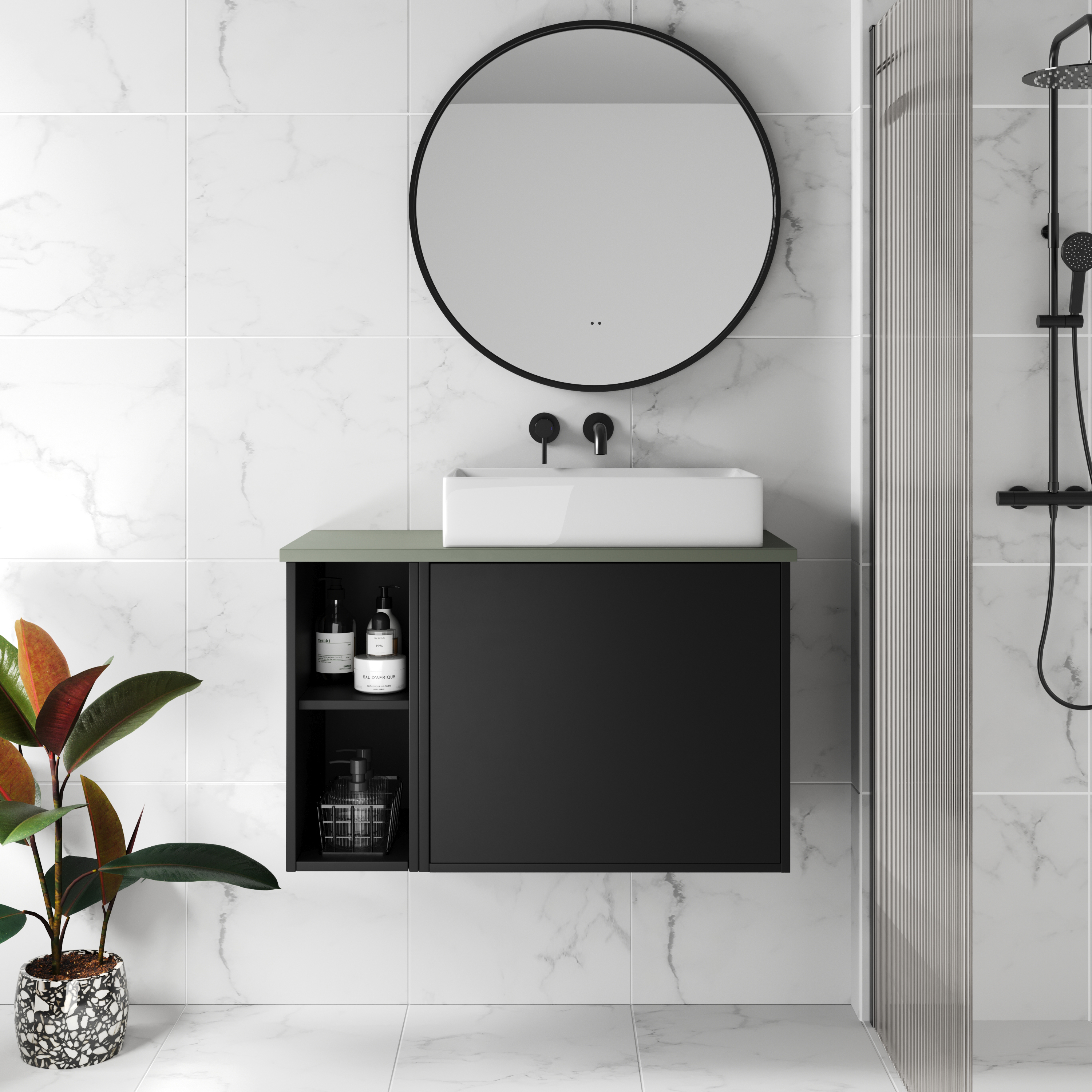 Billy 800mm Wall Hung Vanity Unit & Countertop | Tap Warehouse
