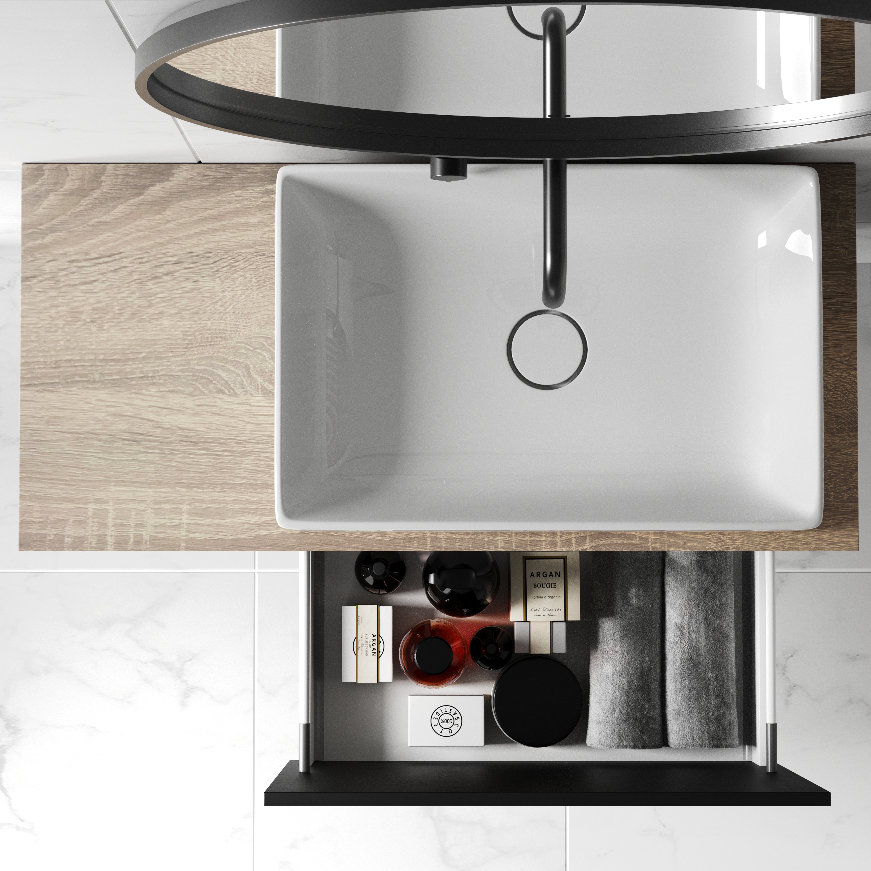 Billy 800mm Wall Hung Vanity Unit & Countertop | Tap Warehouse