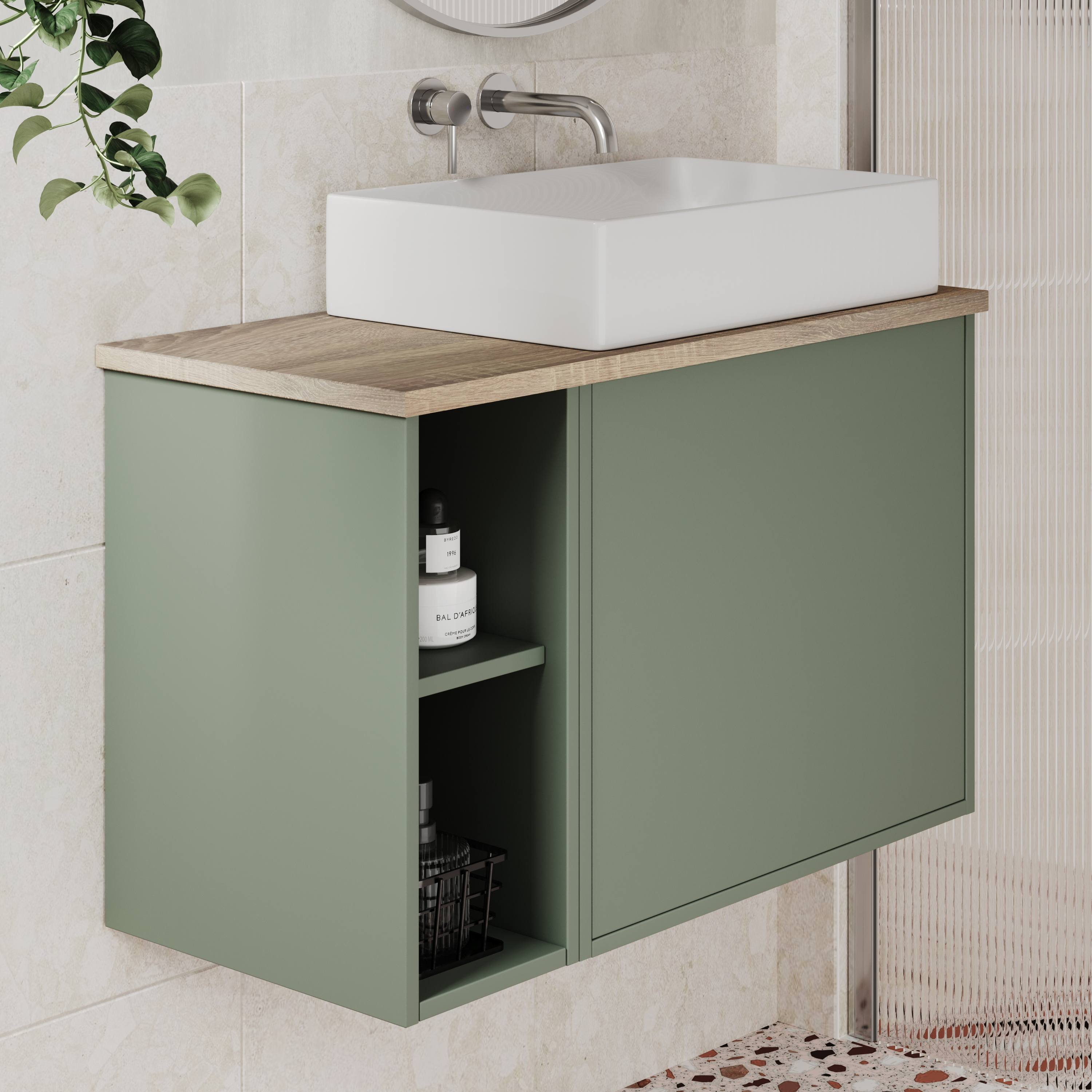 Billy 800mm Wall Hung Vanity Unit & Countertop | Tap Warehouse