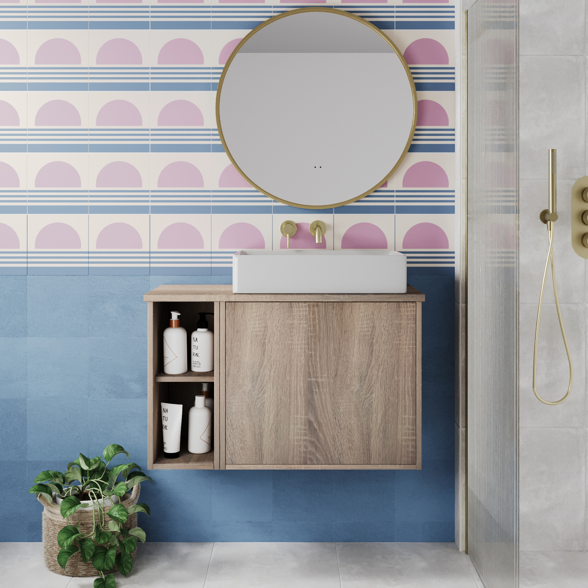 Billy 800mm Wall Hung Vanity Unit & Countertop | Tap Warehouse