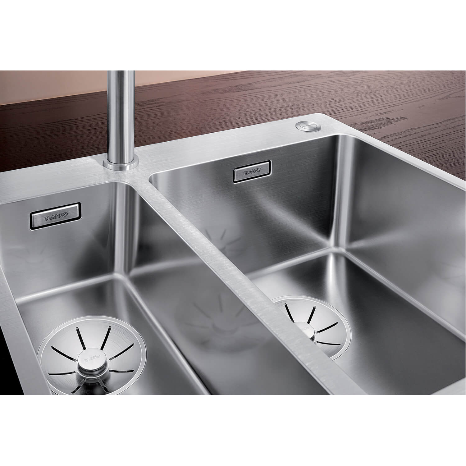 Blanco Andano 1.5 Bowl Inset Satin Polish Stainless Steel Kitchen Sink ...
