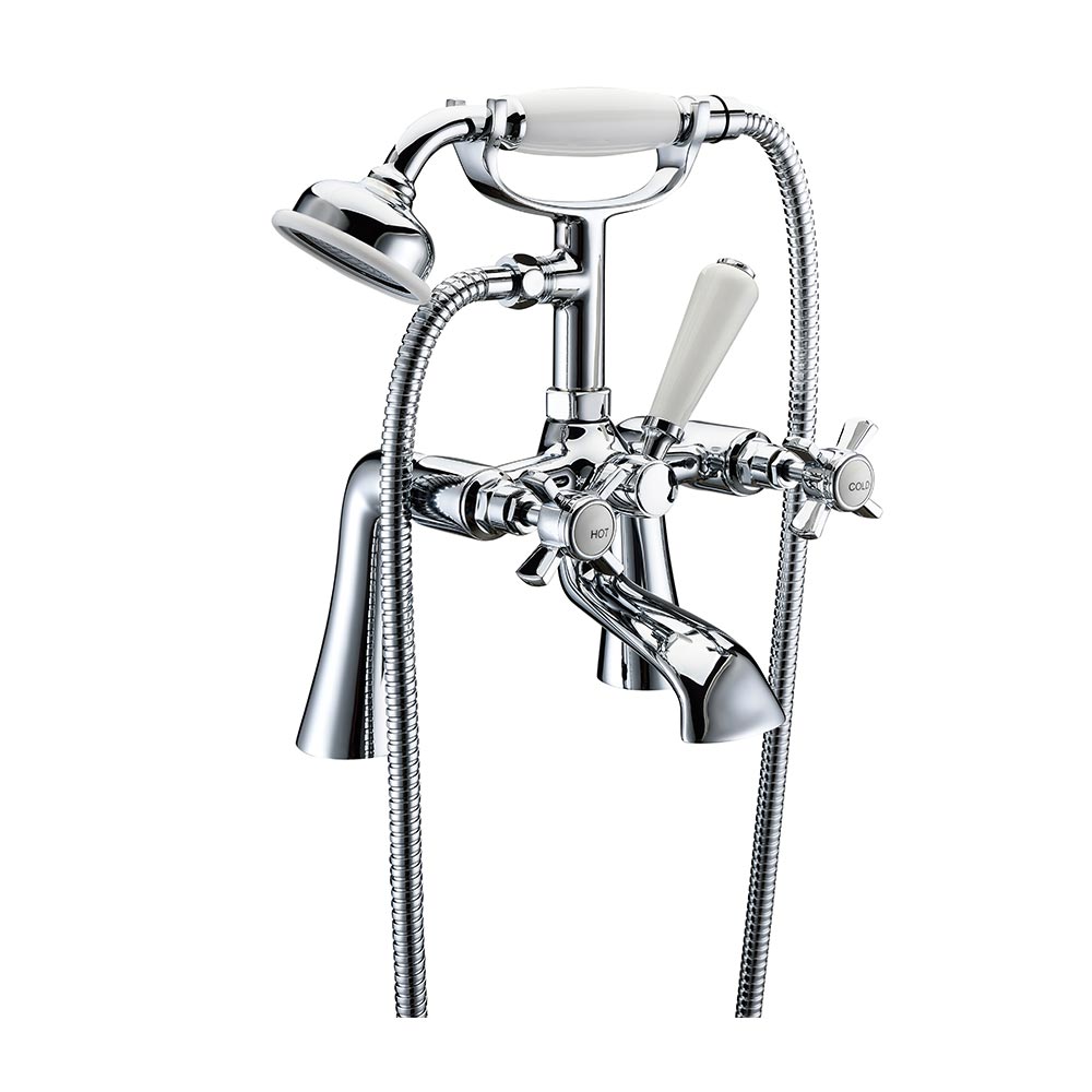 Butler & Rose Loretta Traditional Bath Shower Mixer with Handset Kit ...