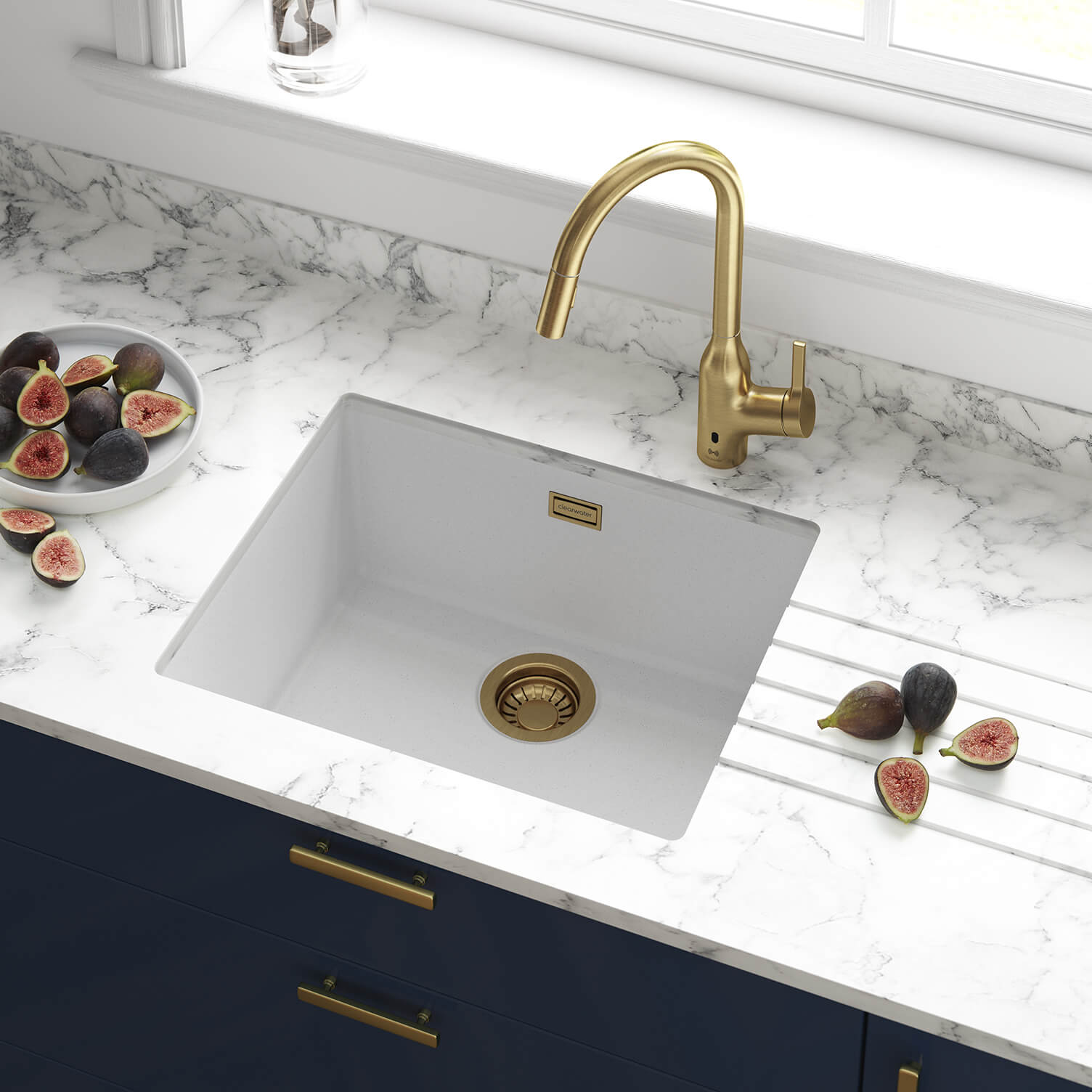 Clearwater Siena 1 Bowl Granite Composite Inset or Undermount Kitchen ...