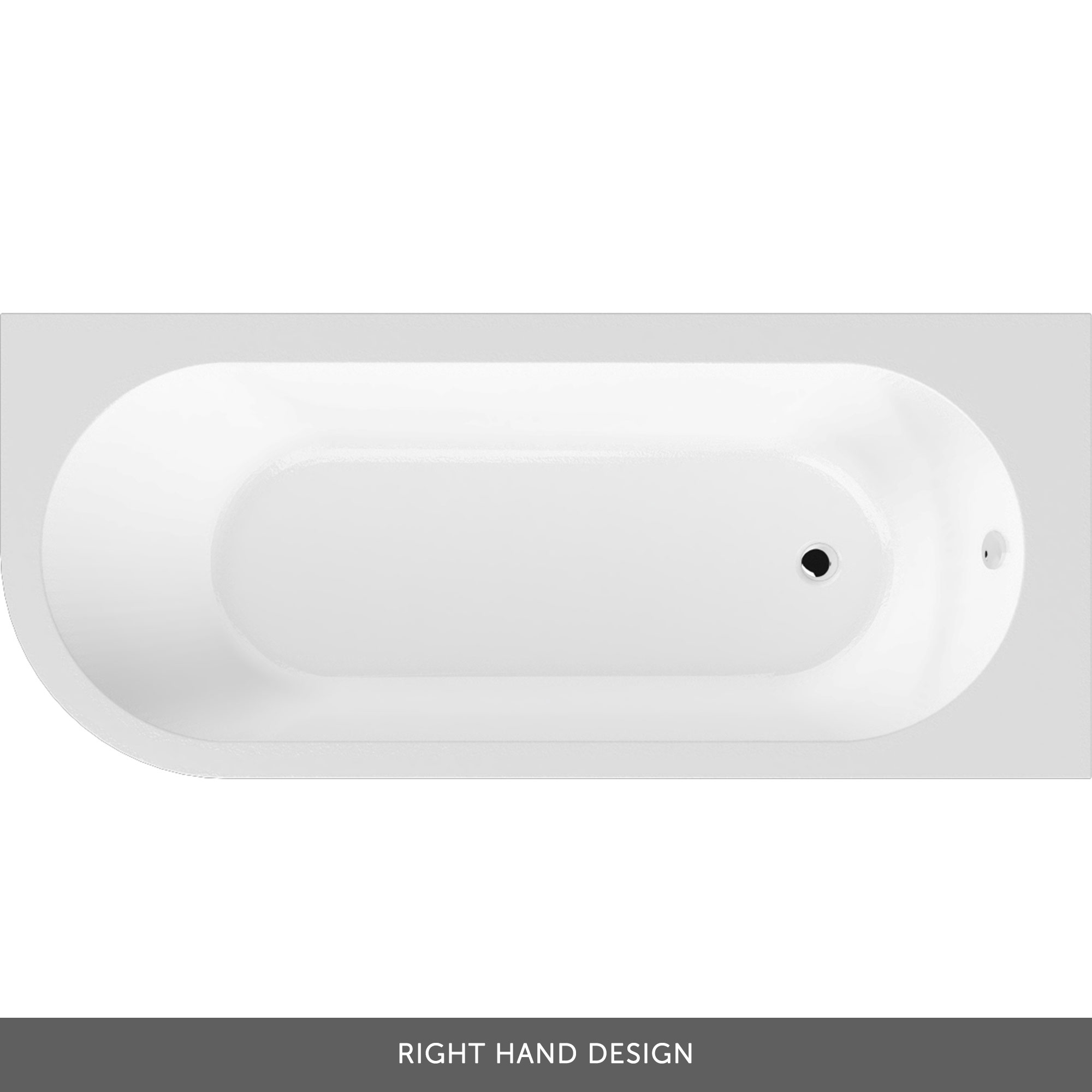 Drench J Shaped Single Ended Corner Bath & Bath Panel - 1700 x 720mm ...