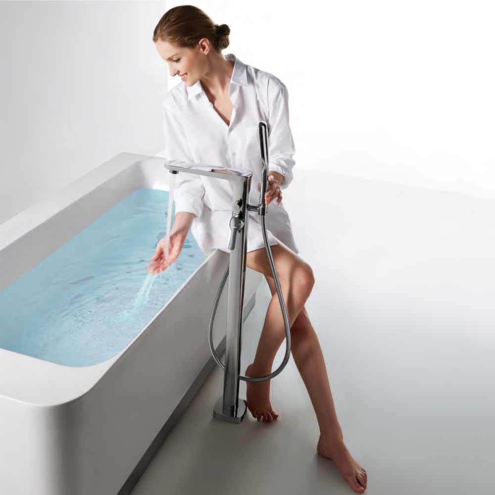 Flova Urban Floorstanding Bath Shower Mixer with Handset Kit | Tap ...