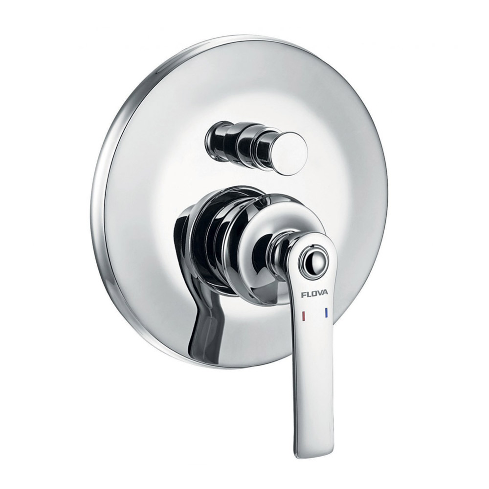 Flova Liberty Concealed Manual Mixer Valve with Overhead Shower & Slide ...