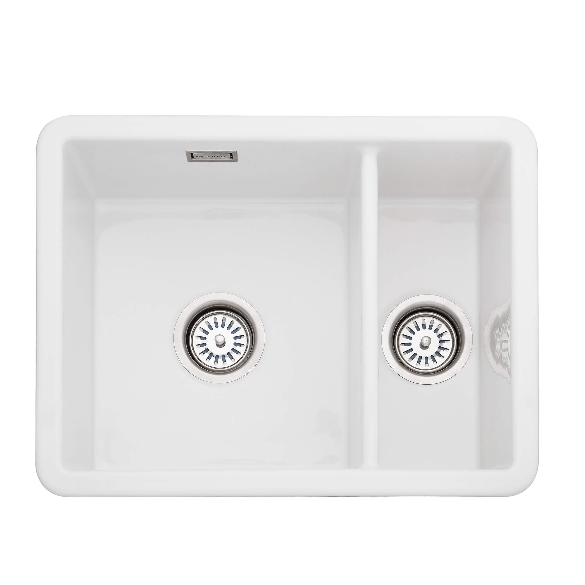 Rangemaster Rustique 1.5 Bowl Ceramic Undermount / Inset Kitchen Sink ...