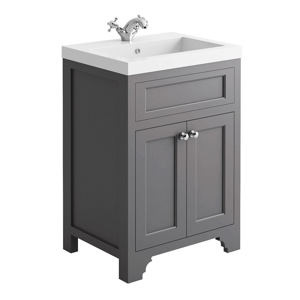 Butler & Rose Charlotte 600mm Floorstanding Vanity Unit & Basin | Tap ...