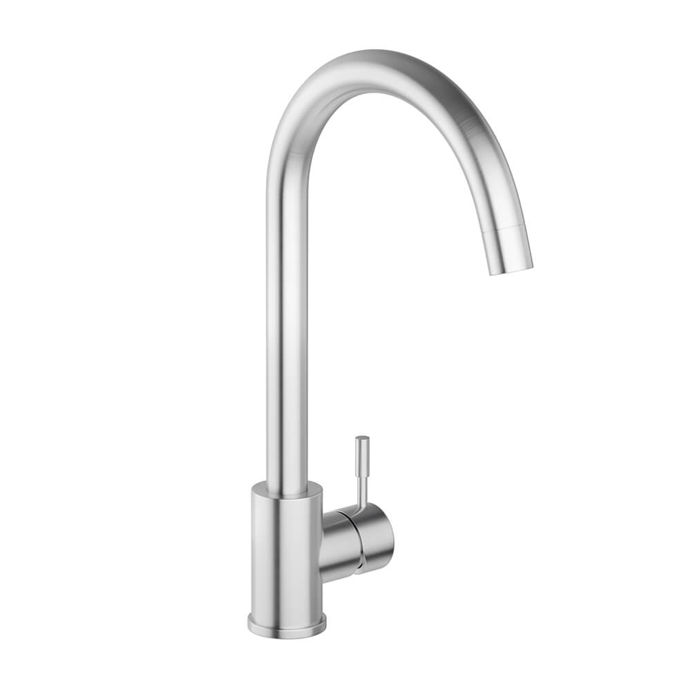 Vellamo Revolve Brushed Stainless Steel Mono Kitchen Sink Mixer Tap ...