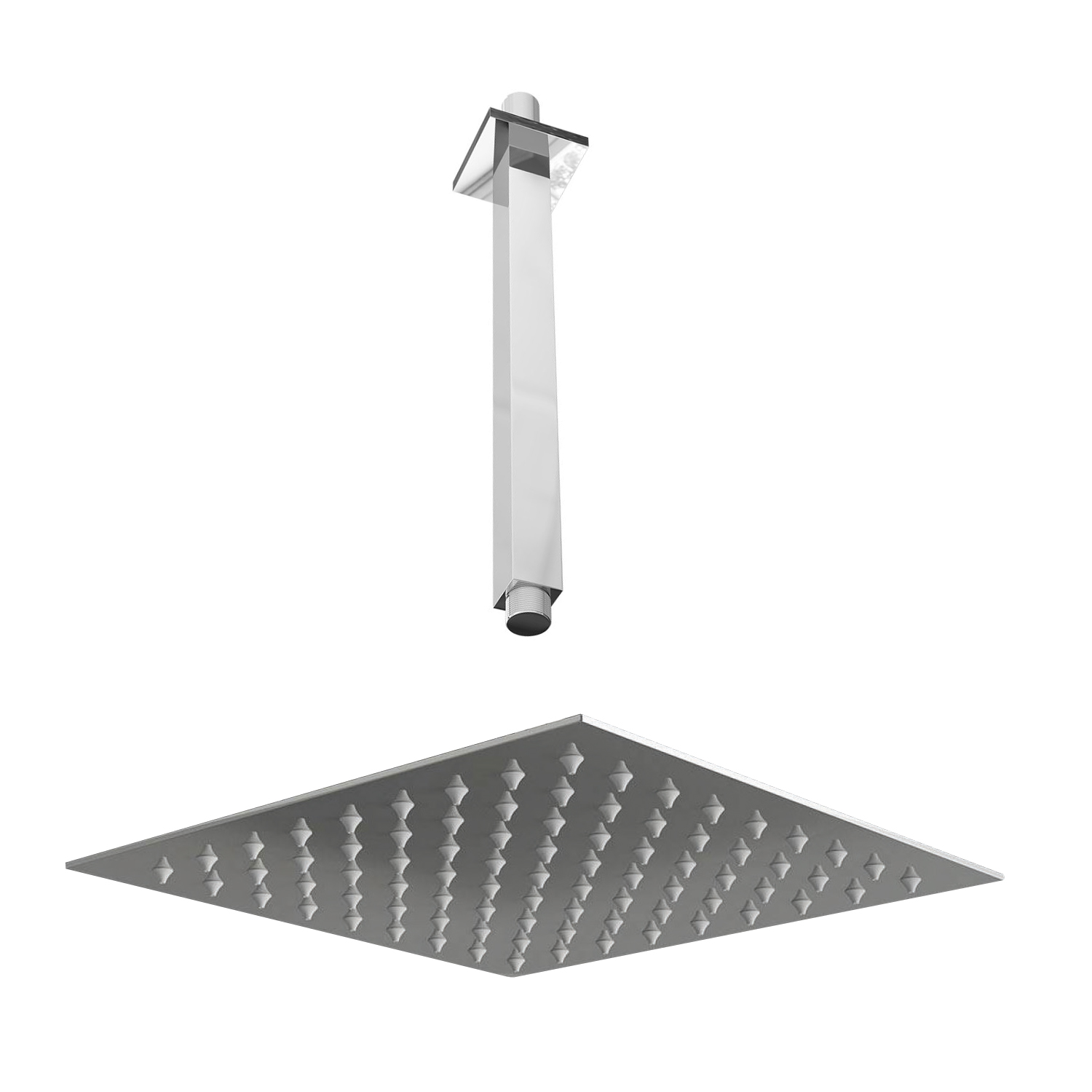 Vellamo Ultra Thin Square 400mm Shower Head & Ceiling Mounted Arm | Tap ...
