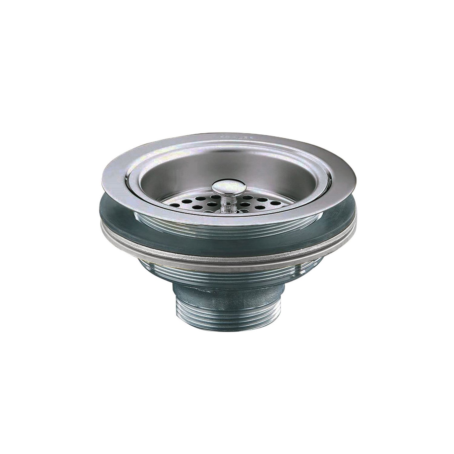 Clearwater 90mm Deluxe Basket Strainer & Overflow - Brushed Steel | Tap ...