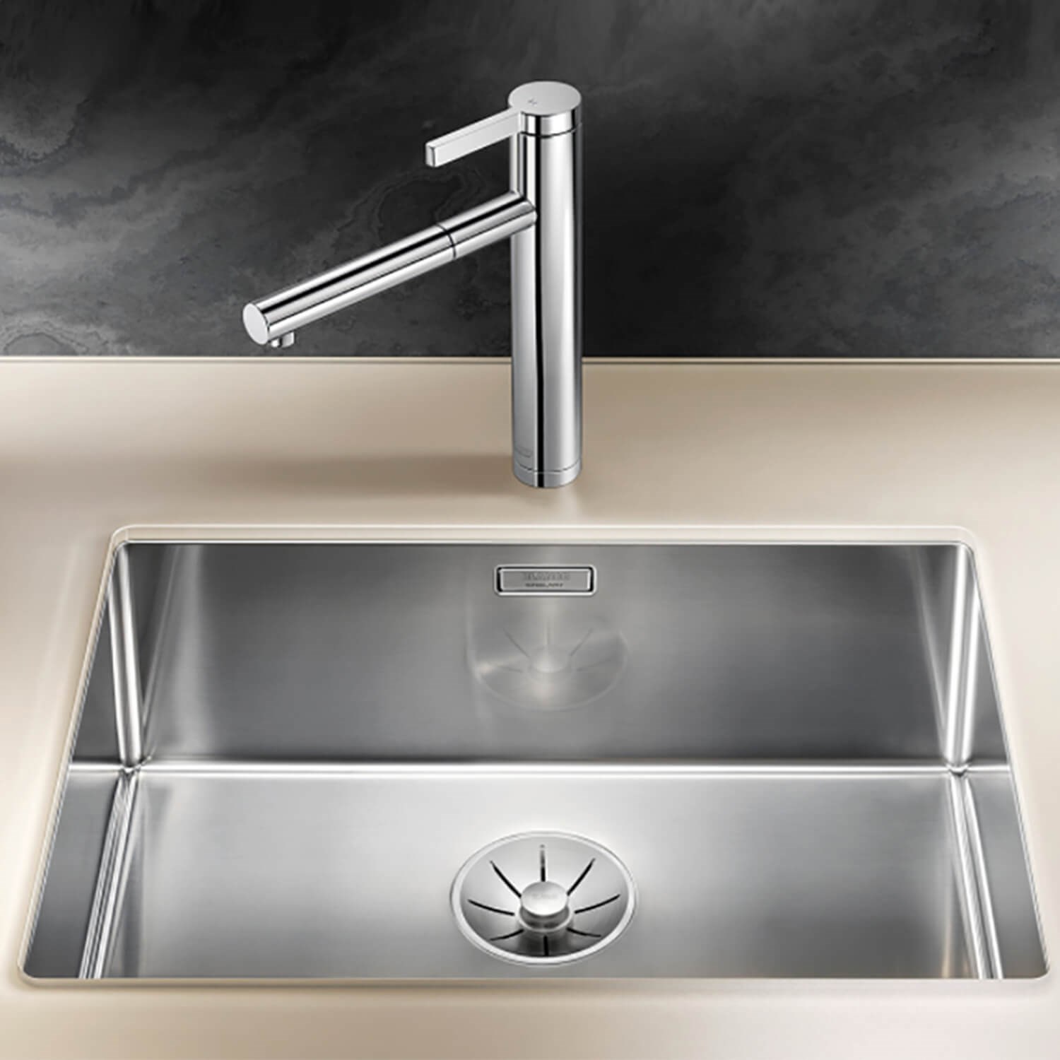 Blanco Claron Large 1 Bowl Undermount Satin Polish Stainless Steel ...