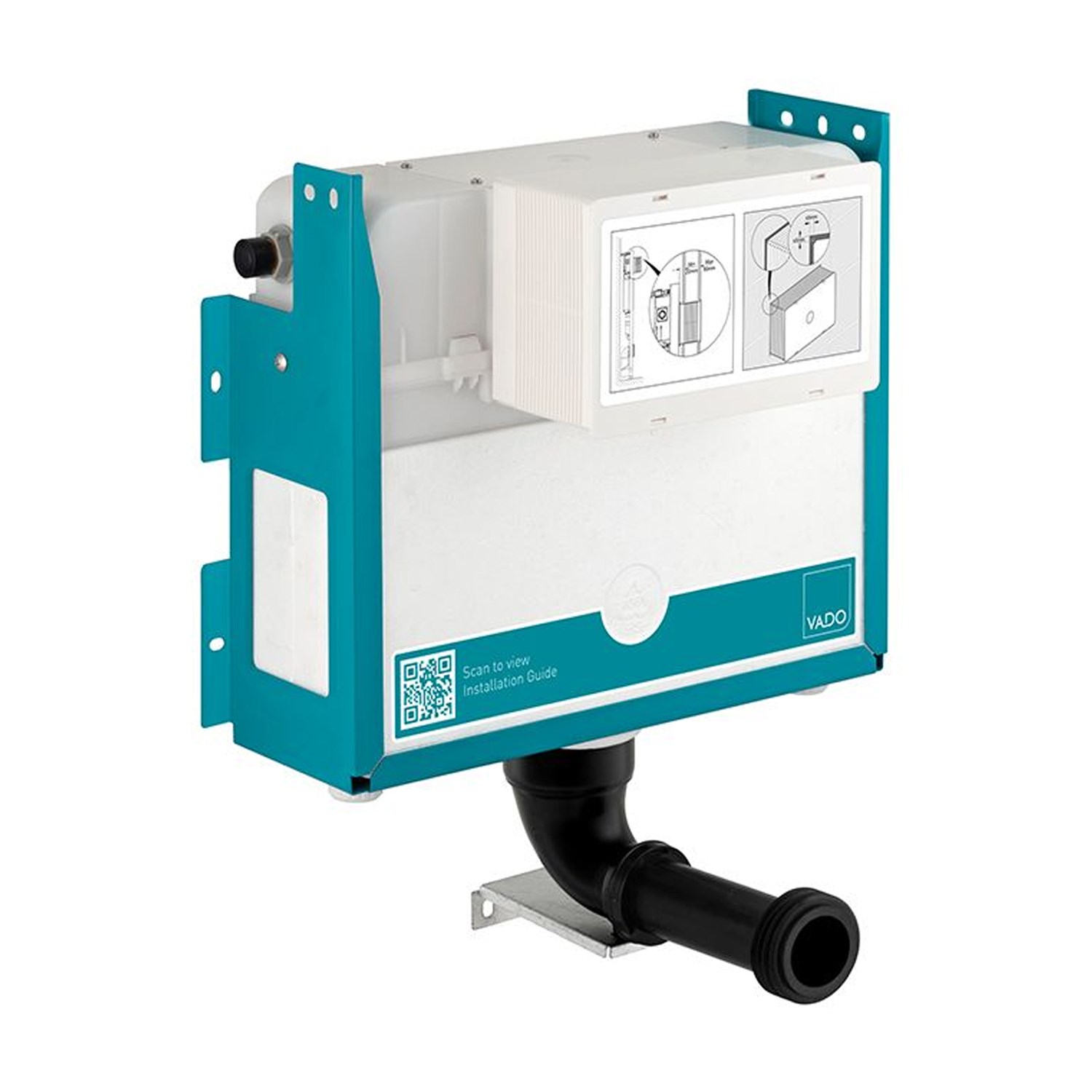 Vado Short Size Concealed Cistern with Brackets | Tap Warehouse