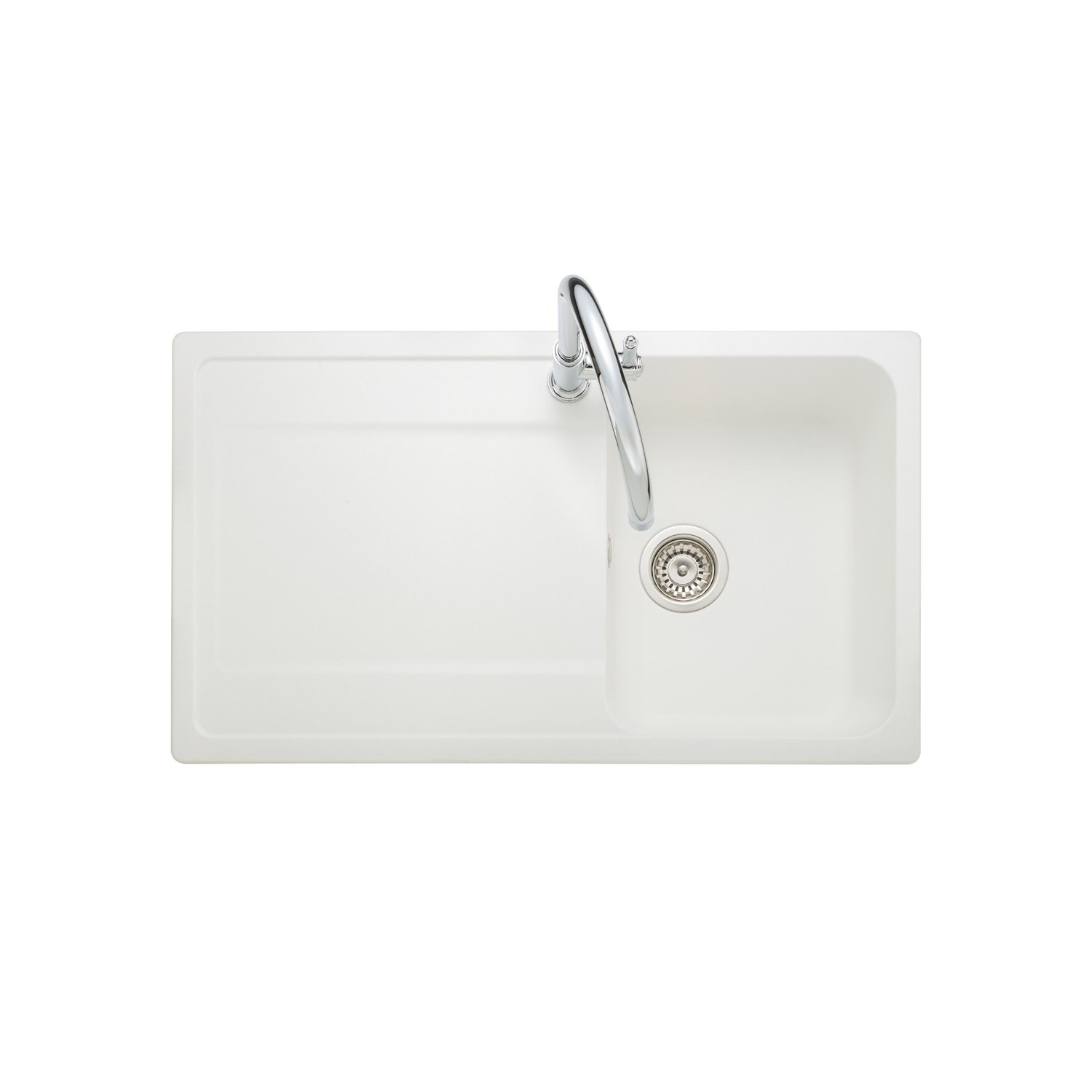 Rangemaster Loa 1 Bowl Igneous Granite Kitchen Sink with Reversible ...
