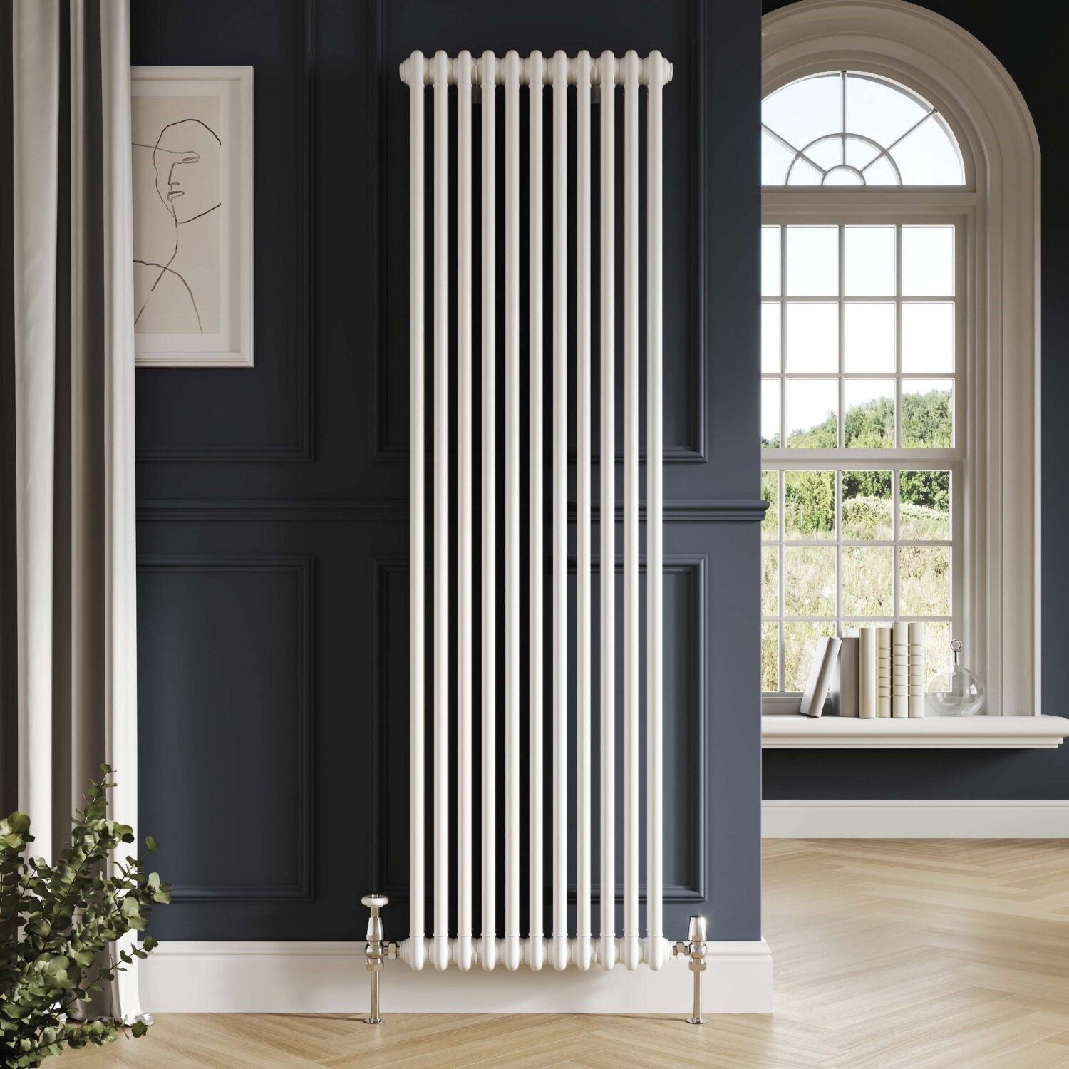 Butler & Rose Designer 2 Column Vertical Radiator - Gloss White ...