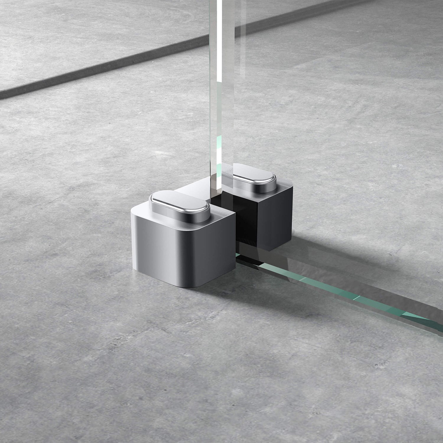 Harbour Contour Wetroom Screen Polished Chrome Support Foot | Tap Warehouse