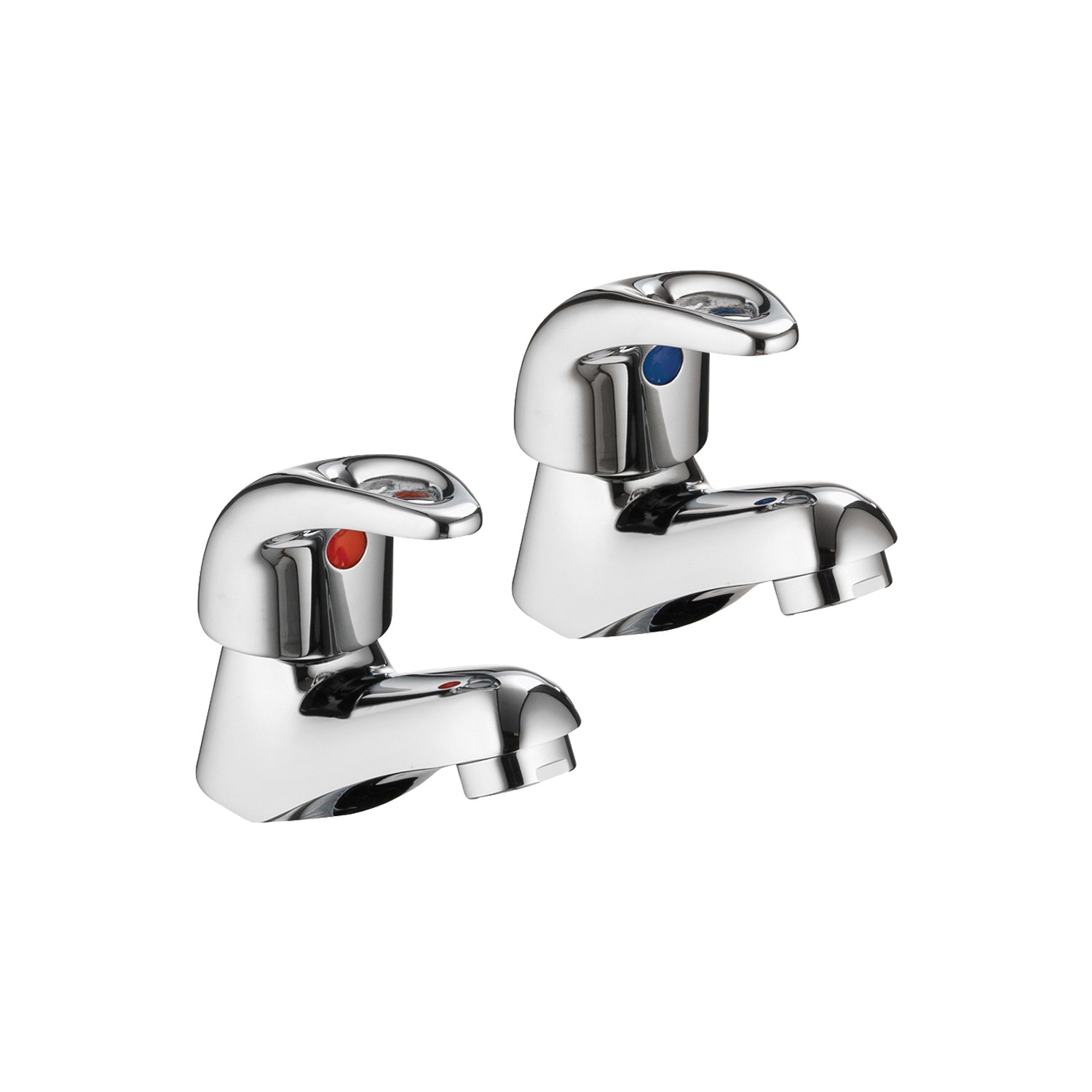 Vellamo Loop Basin Pillar Taps | Tap Warehouse