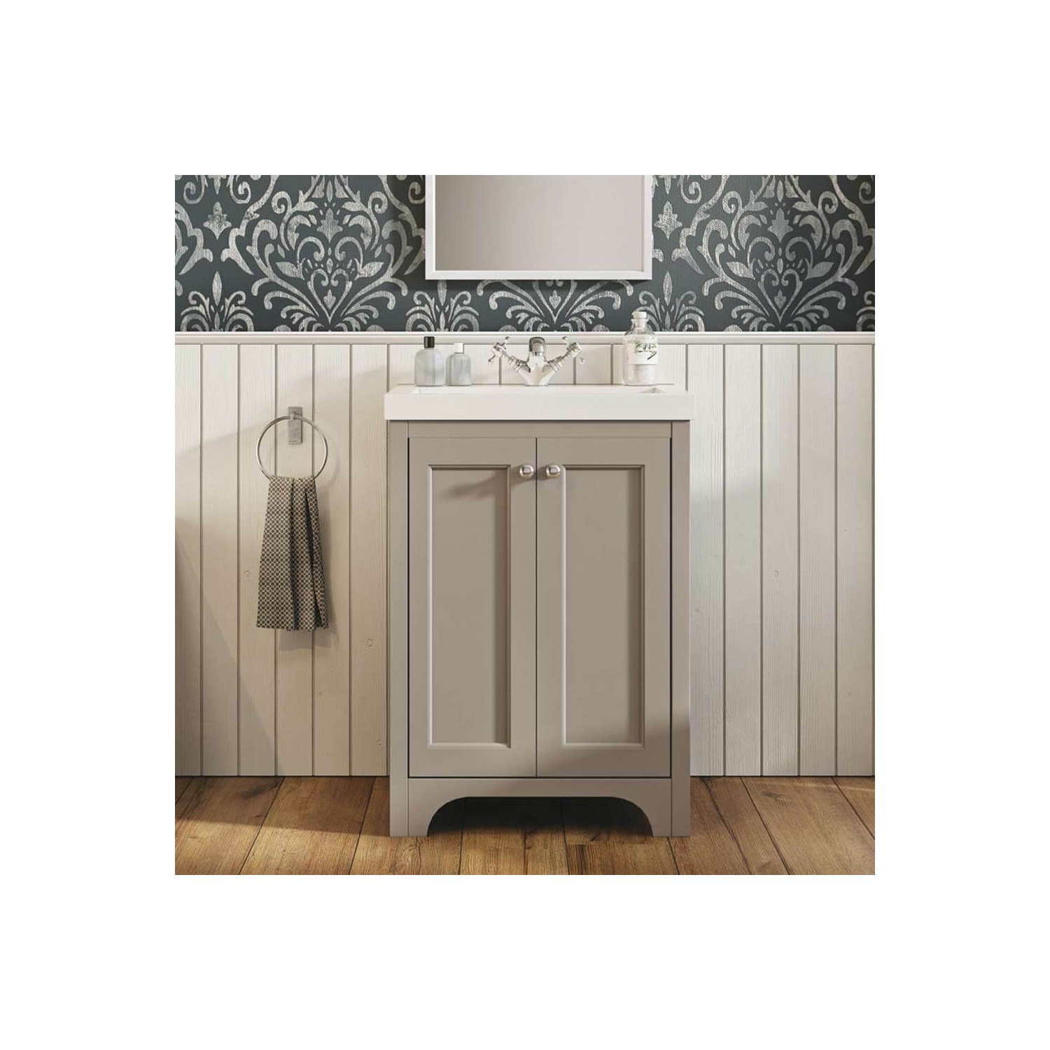 Butler & Rose Benedict 600mm Floorstanding Vanity Unit & Basin | Tap ...