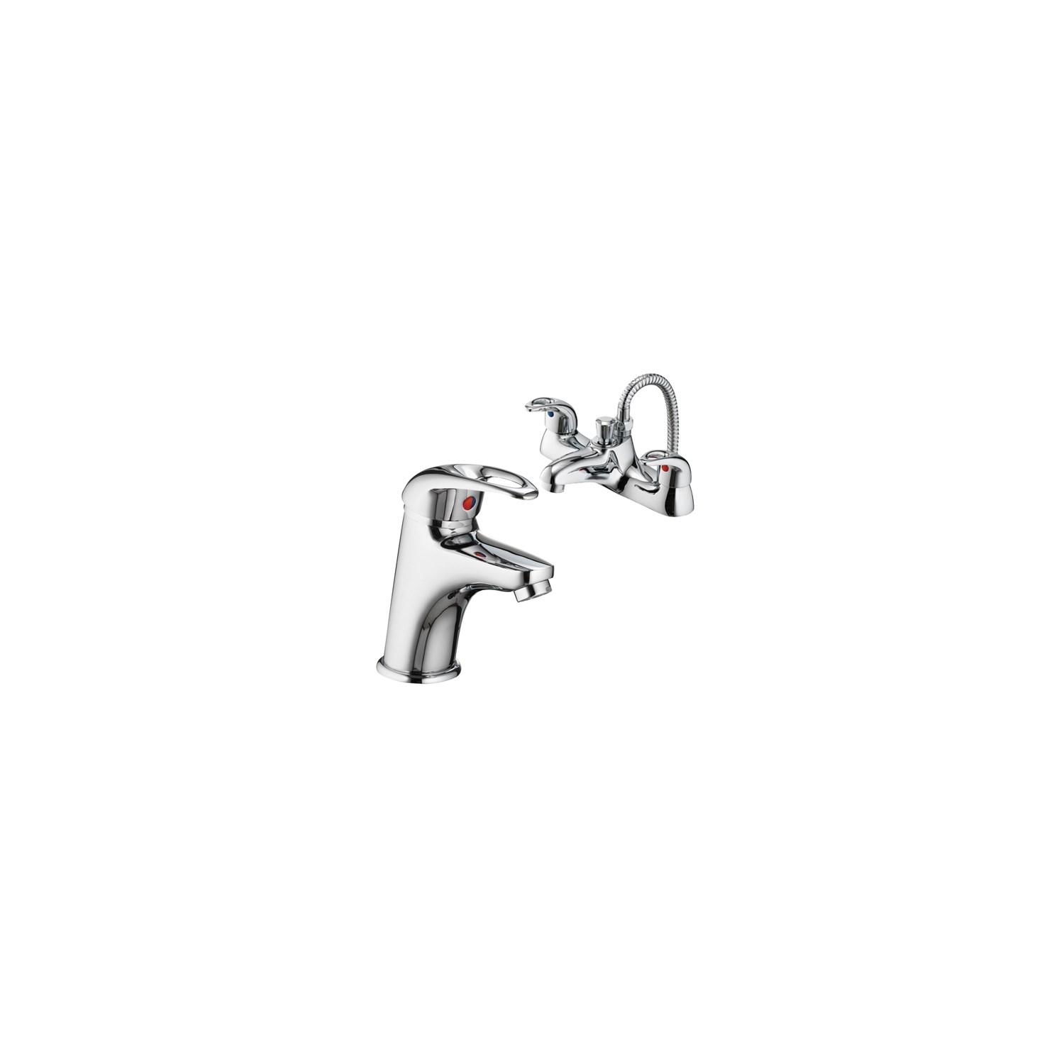 Vellamo Loop Basin Mixer and Bath Shower Mixer Pack | Tap Warehouse