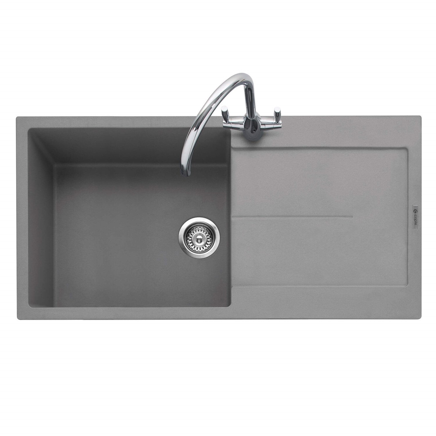 Caple Canis 1 Bowl Granite Composite Kitchen Sink & Waste Kit with ...