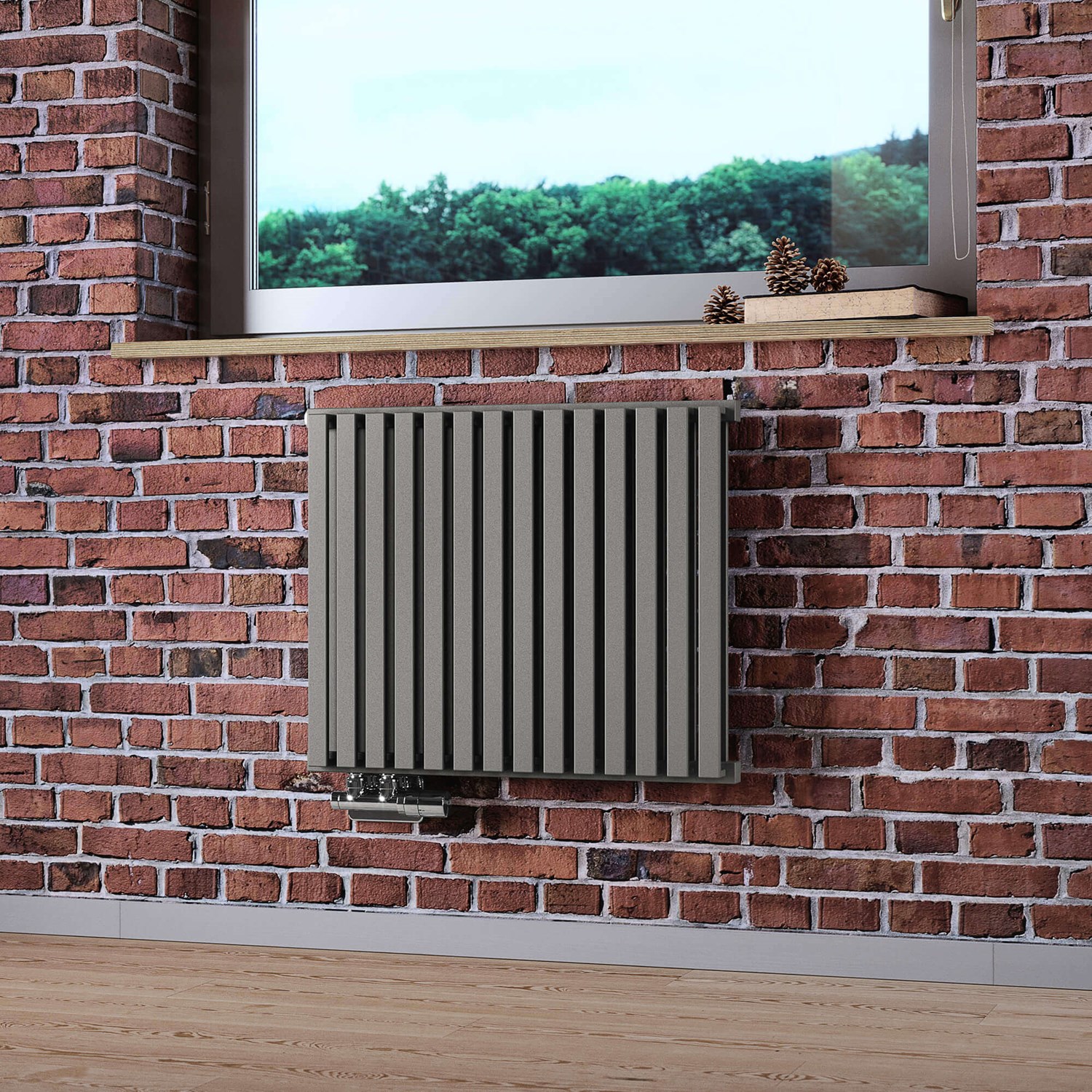 Terma Nemo Horizontal Double Panel Metallic Stone Radiator - 3 Sizes ...