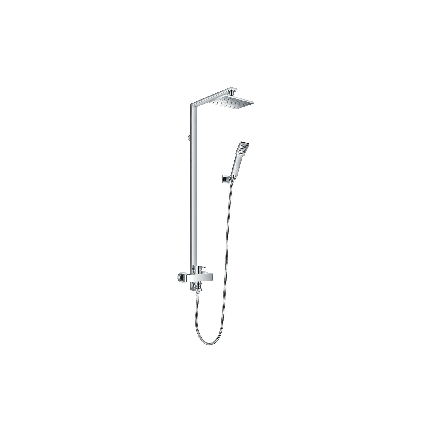 Flova Essence Manual Exposed Shower Column with Overhead Shower ...