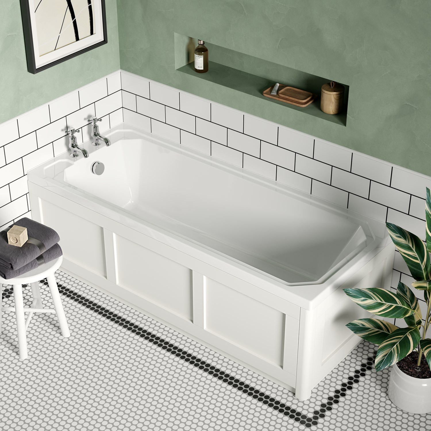 Butler & Rose Art Deco Single Ended Bath | Tap Warehouse