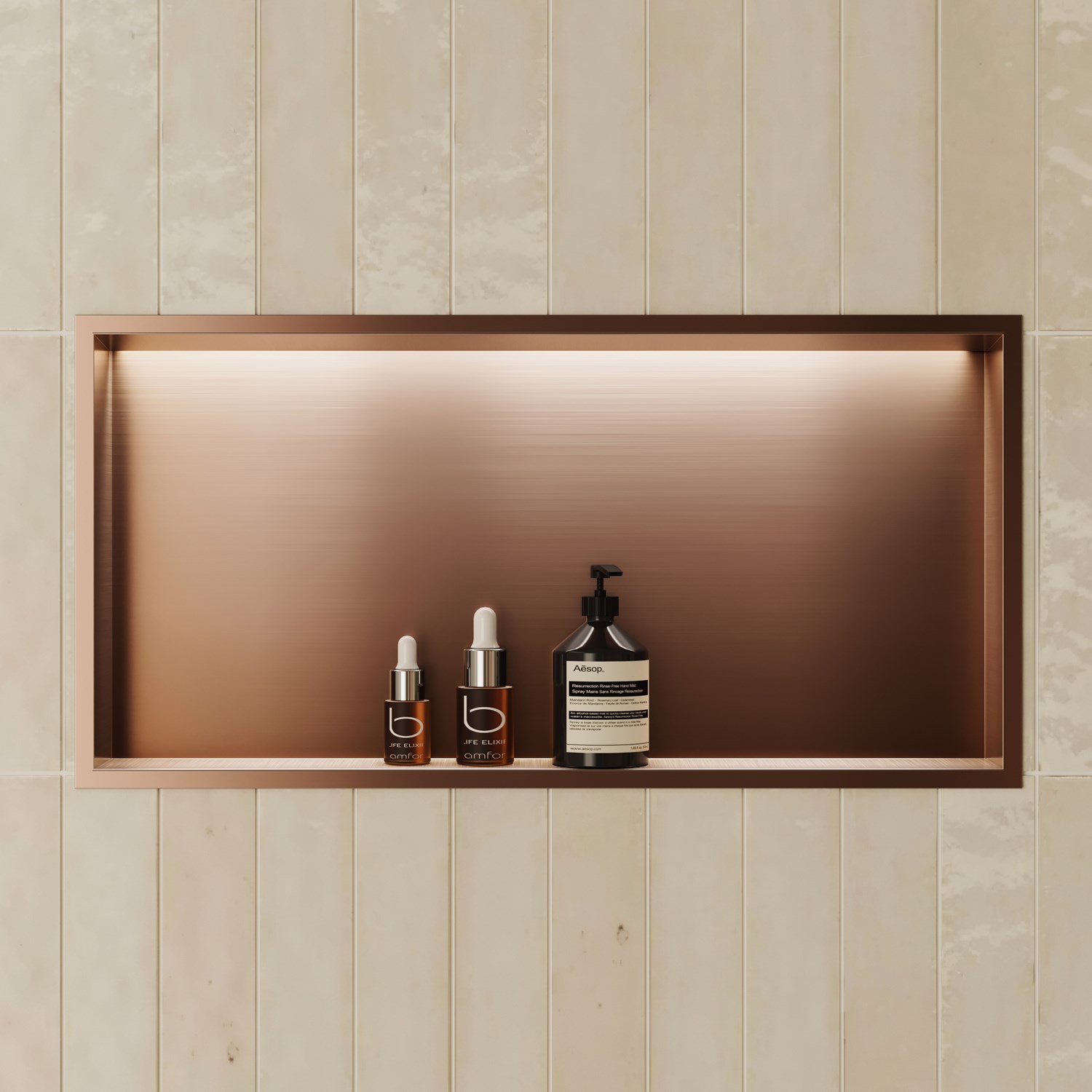 Harbour Shower Niche with LED Light Strip - 610 x 305mm | Tap Warehouse