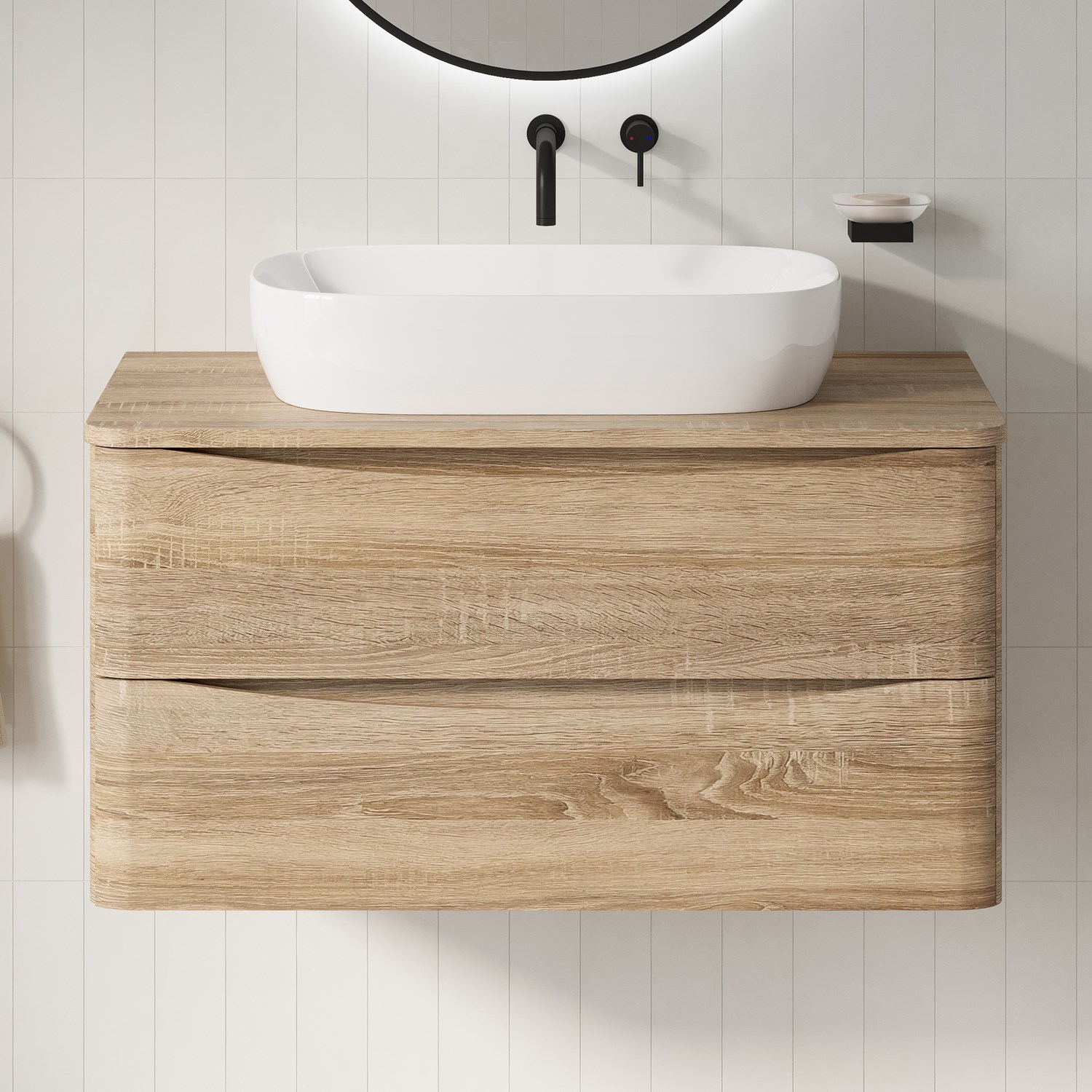 Harbour Origin 900mm Wall Mounted Vanity Unit & Countertop | Tap Warehouse