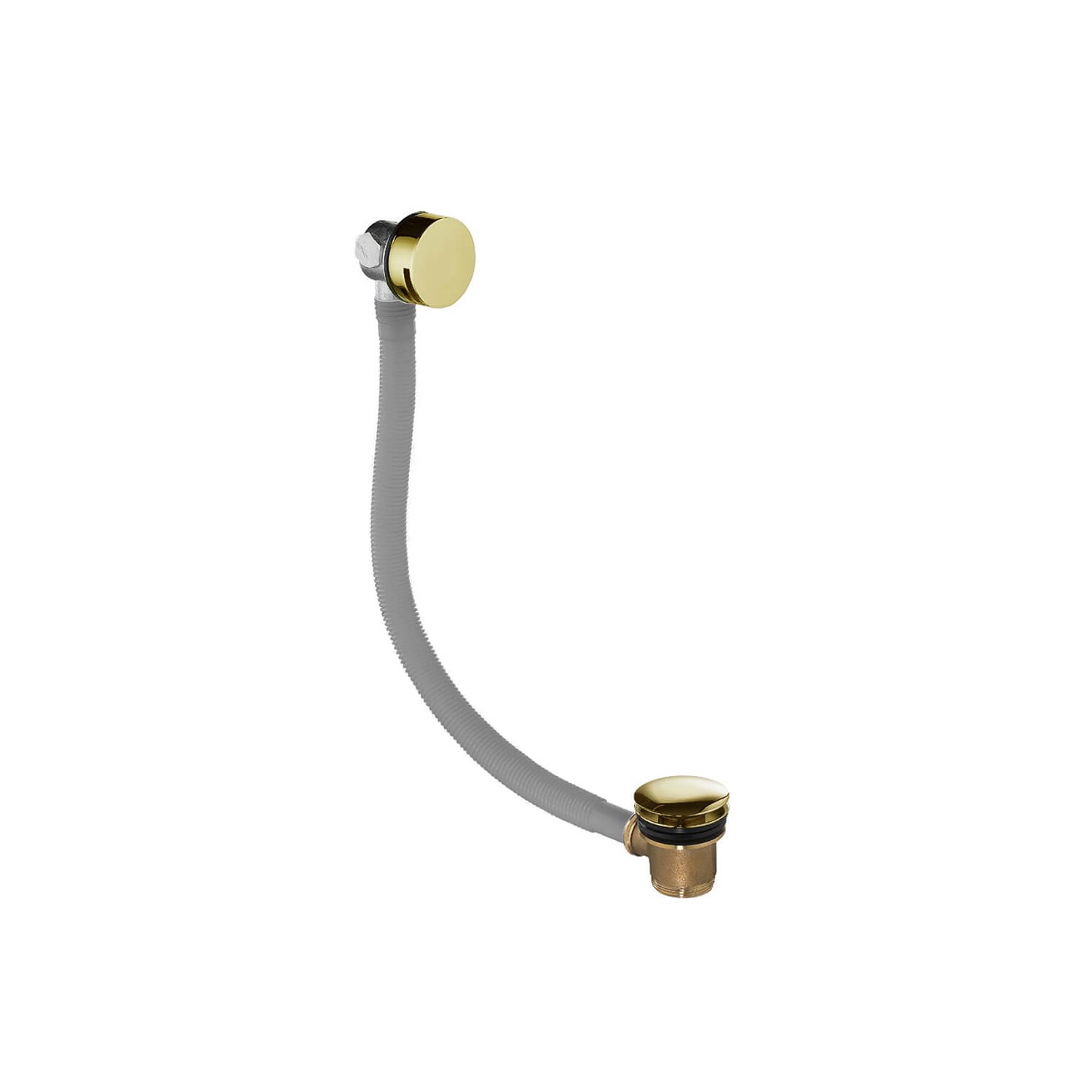 VOS Overflow Bath Filler with Click Clack Waste - Brushed Brass | Tap ...