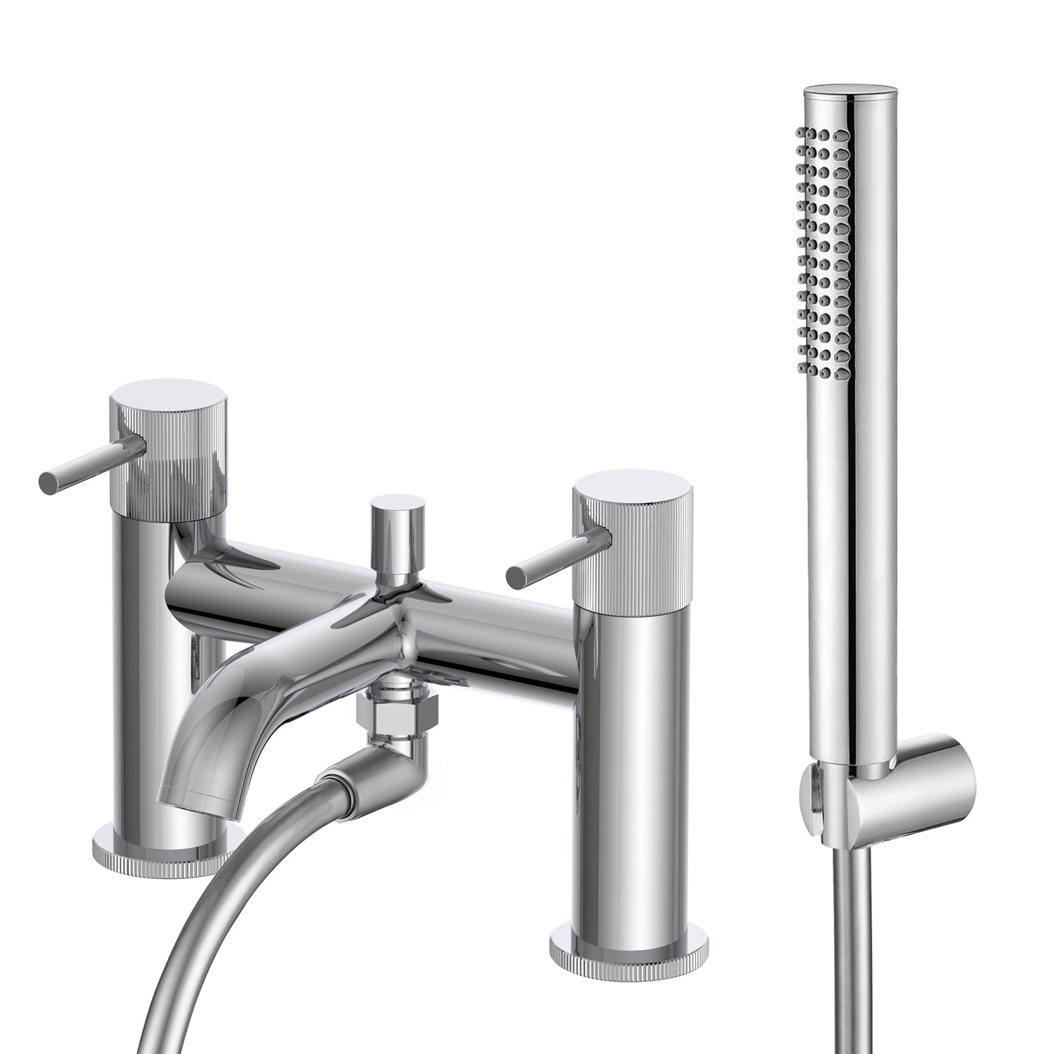 Harbour Fluted Deck Mounted Bath Shower Mixer Tap | Tap Warehouse