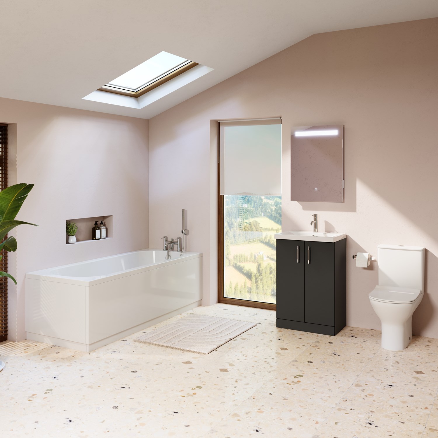 Harbour Acclaim Bathroom Suite Package with Reinforced Bath & Rimless ...