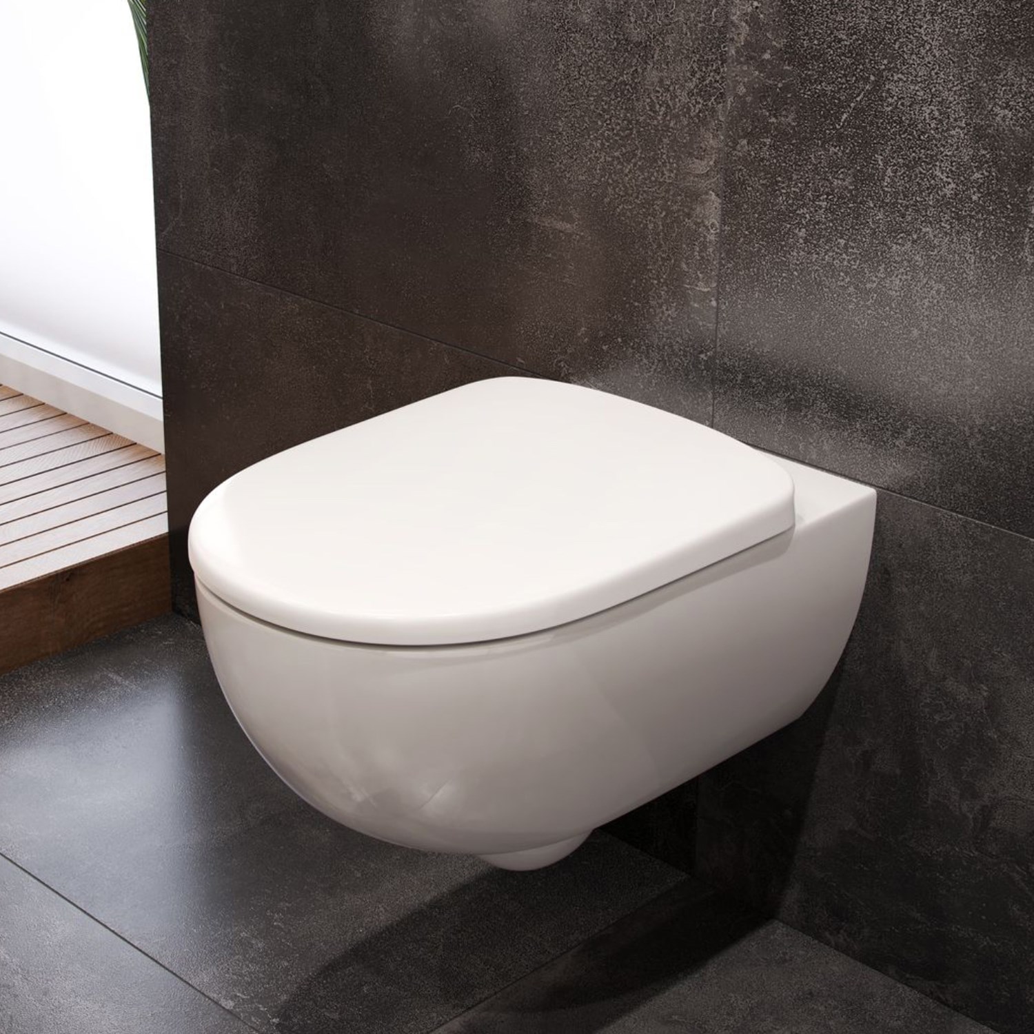 Geberit Selnova Rimless Wall Hung Pan & Soft Close Seat | Tap Warehouse