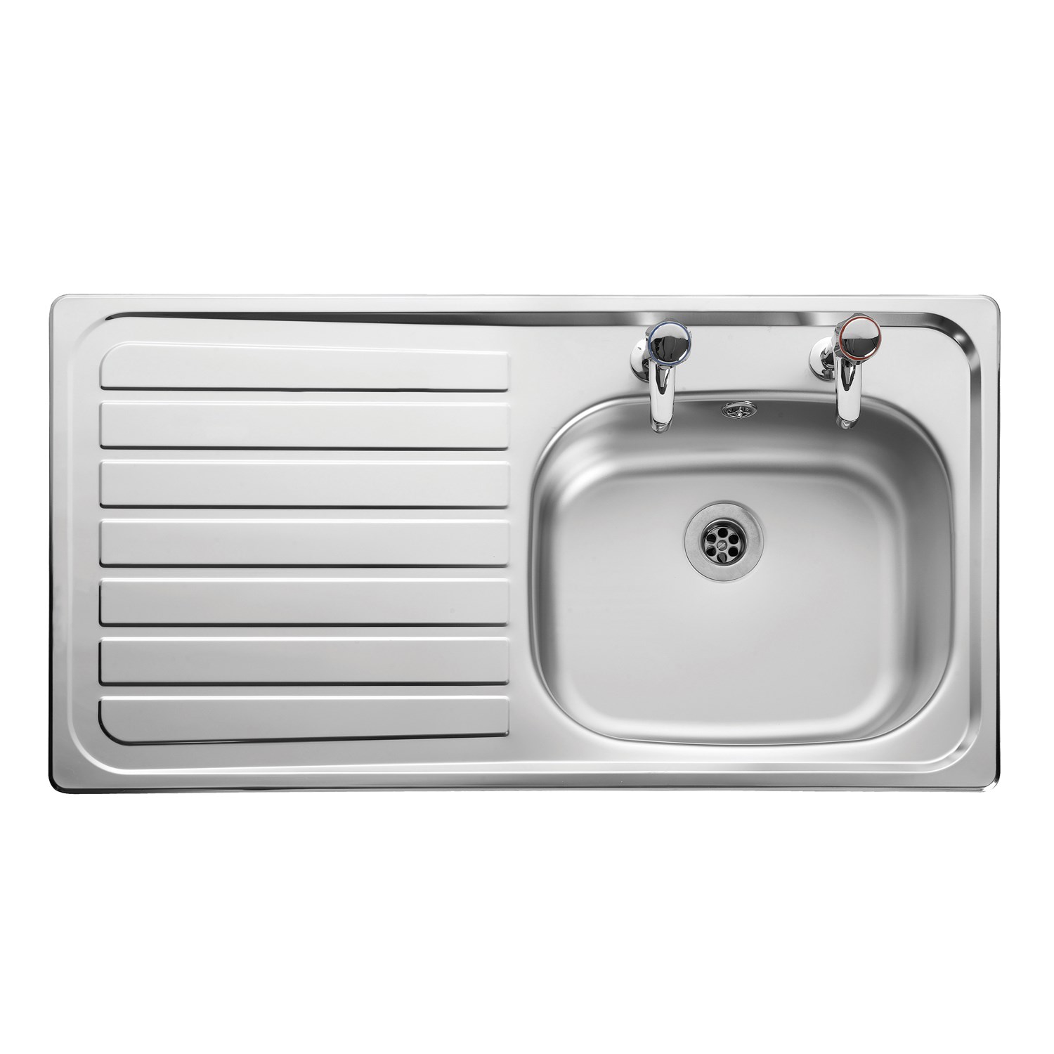Leisure Lexin Satin Stainless Steel Single Bowl Kitchen Sink with Left ...