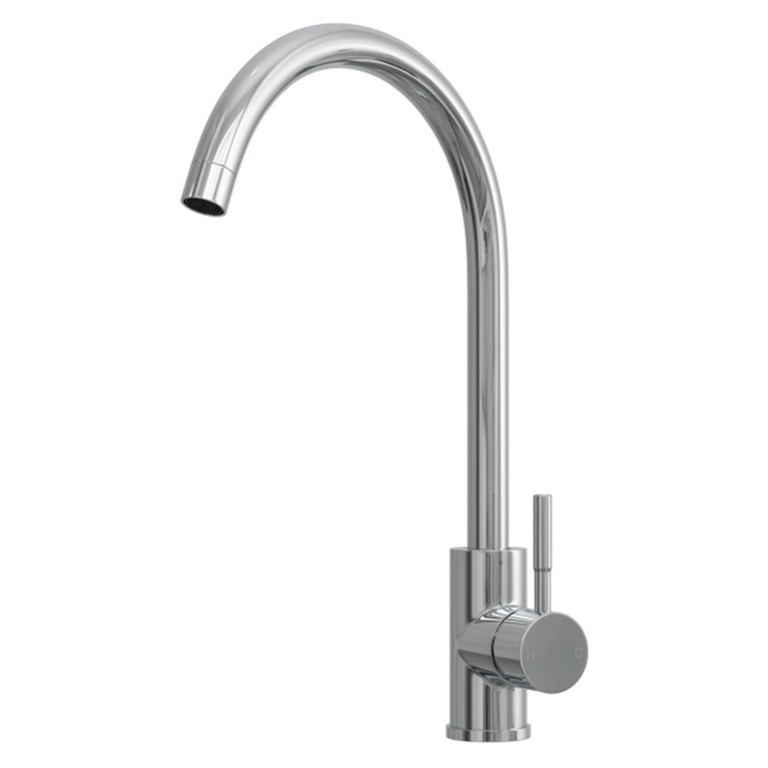 Top-Fix Vito Mono Kitchen Mixer Tap with Swan Neck Spout | Tap Warehouse