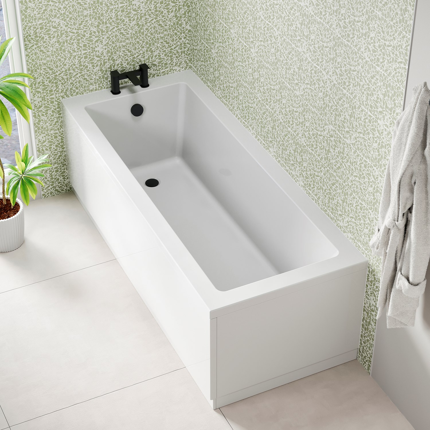 Armourcast Reinforced Straight Single Ended Bath | Tap Warehouse