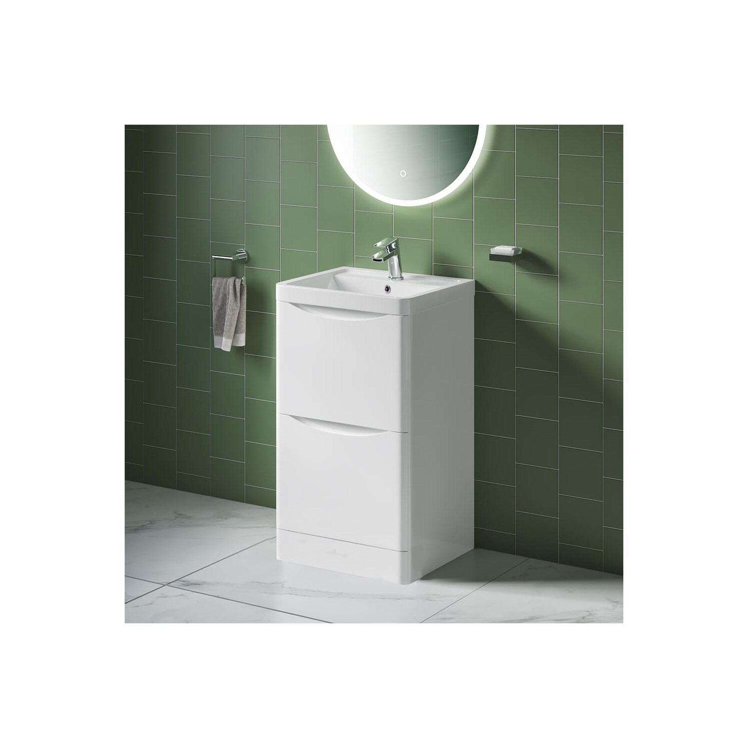 Harbour Clarity 500mm Floorstanding Vanity Unit & Basin | Tap Warehouse