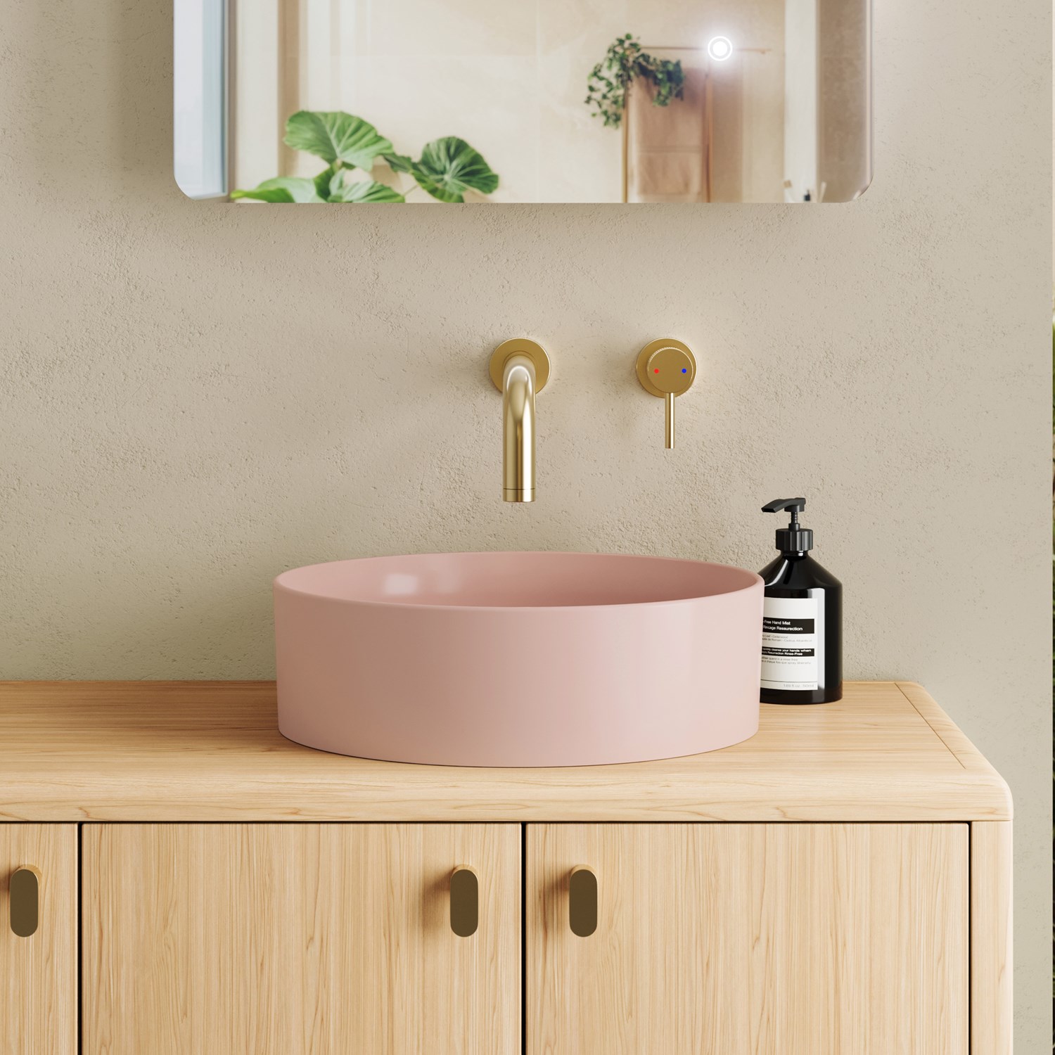 Drench Hue Round Countertop Basin - Light Pink | Tap Warehouse