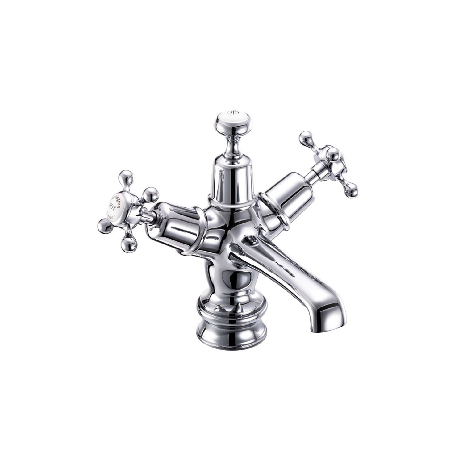 Burlington Claremont Regent Basin Mixer Tap with High Central Indice ...