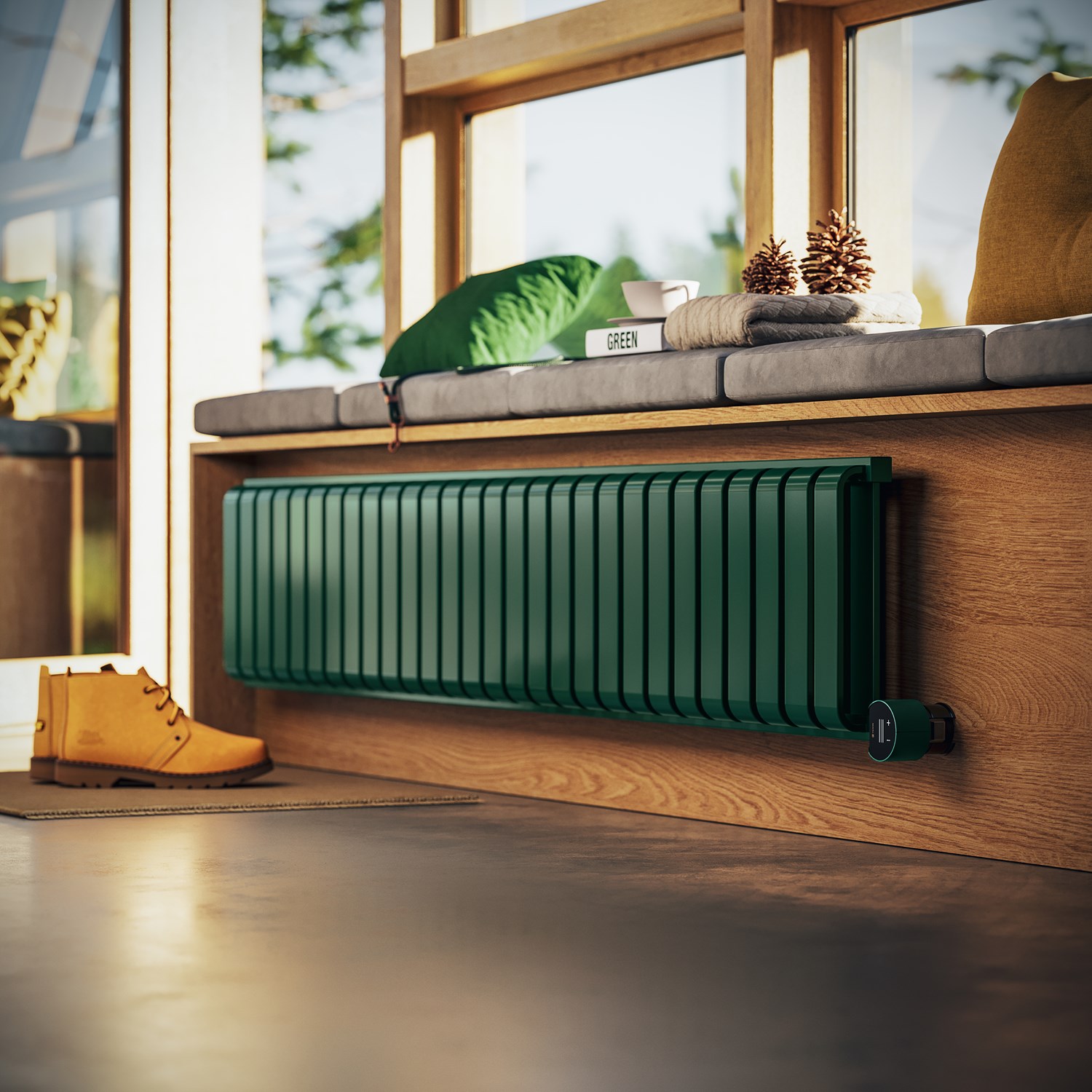 Terma Warp Room Double Panel 330 x 1565mm Electric Radiator with 1000W ...