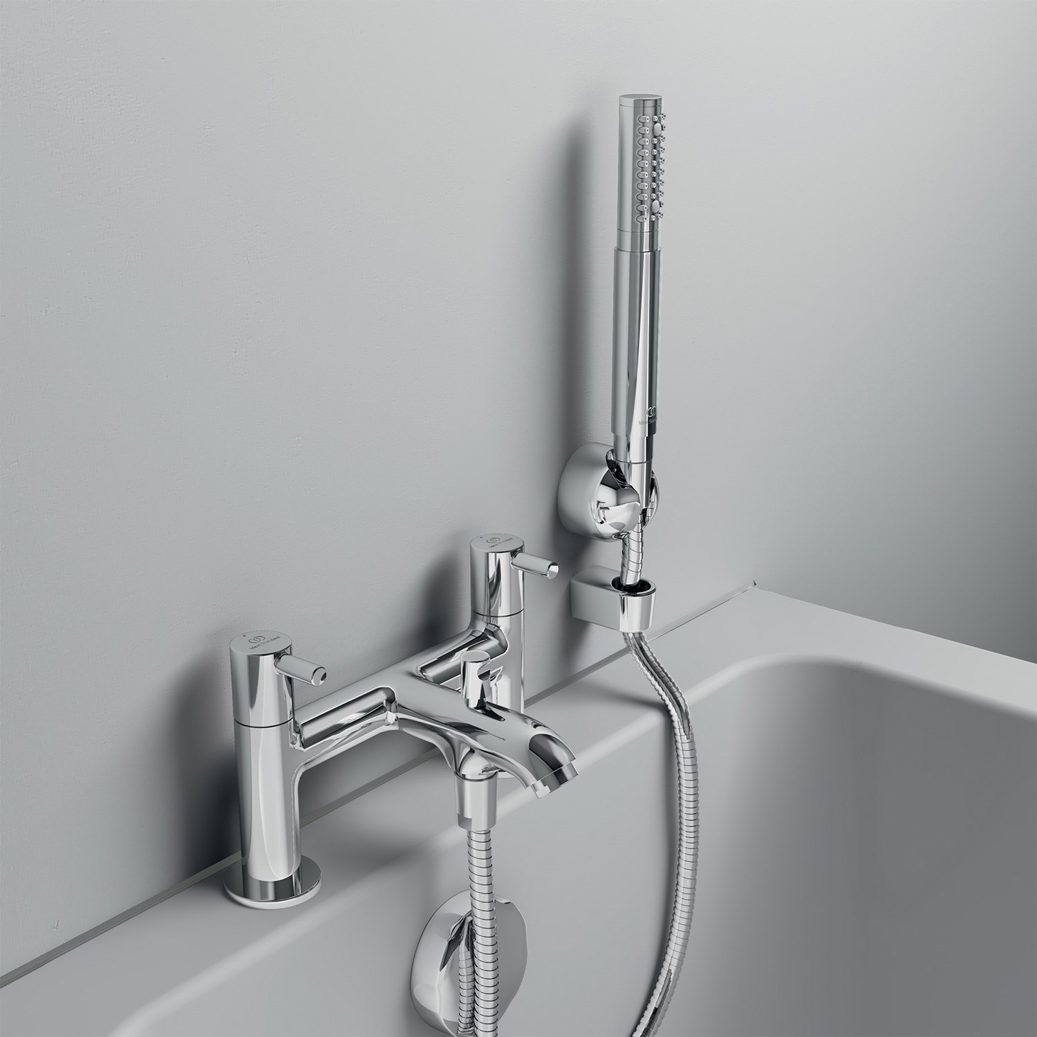 Ideal Standard Ceraline Deck Mounted Bath Mixer & Shower Handset | Tap ...