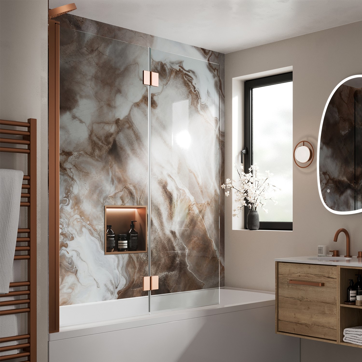 Crosswater Earthy Dune Acrylic Bathroom Wall Panel | Tap Warehouse