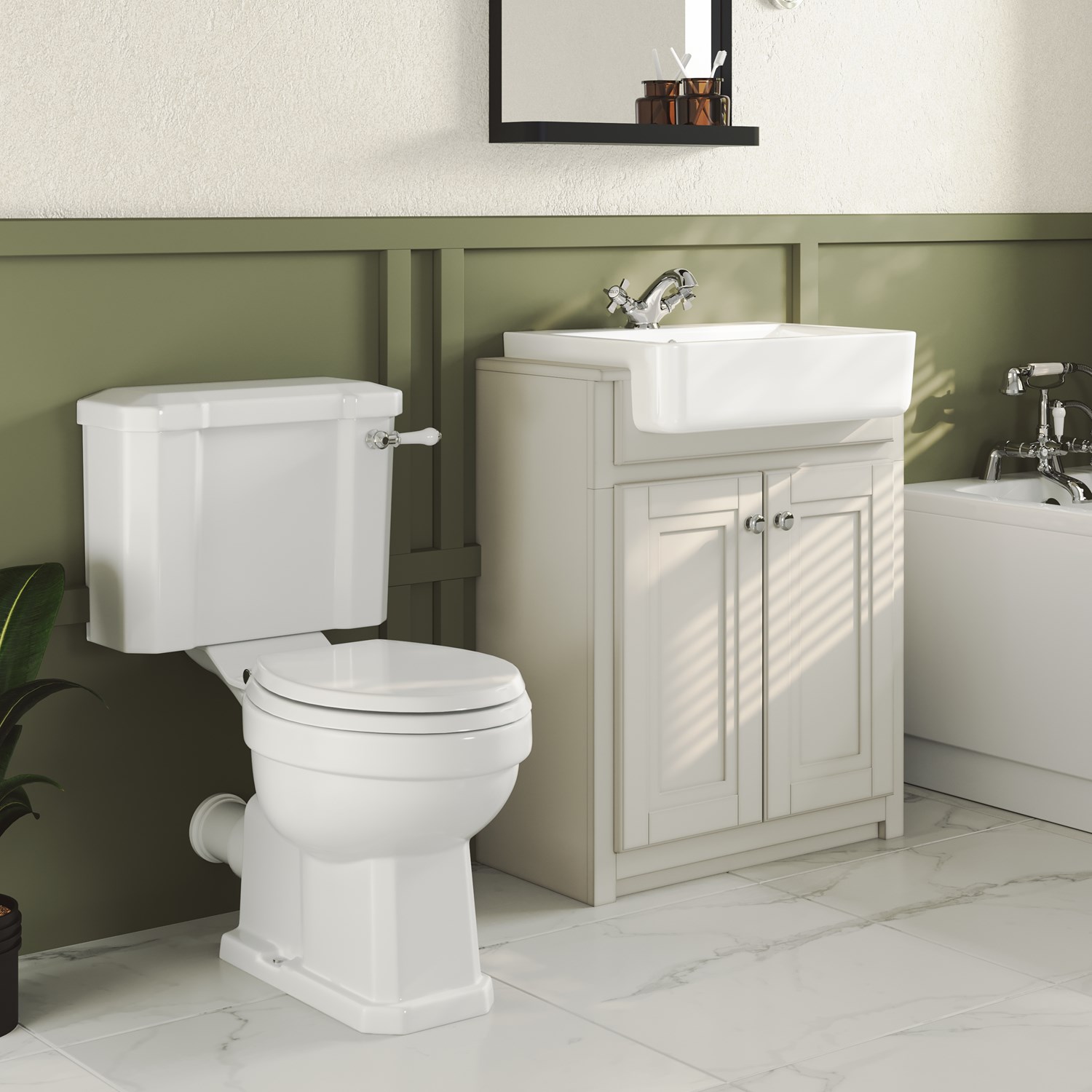 Butler & Rose Darcy Traditional Toilet & Vanity Unit Bathroom Suite ...