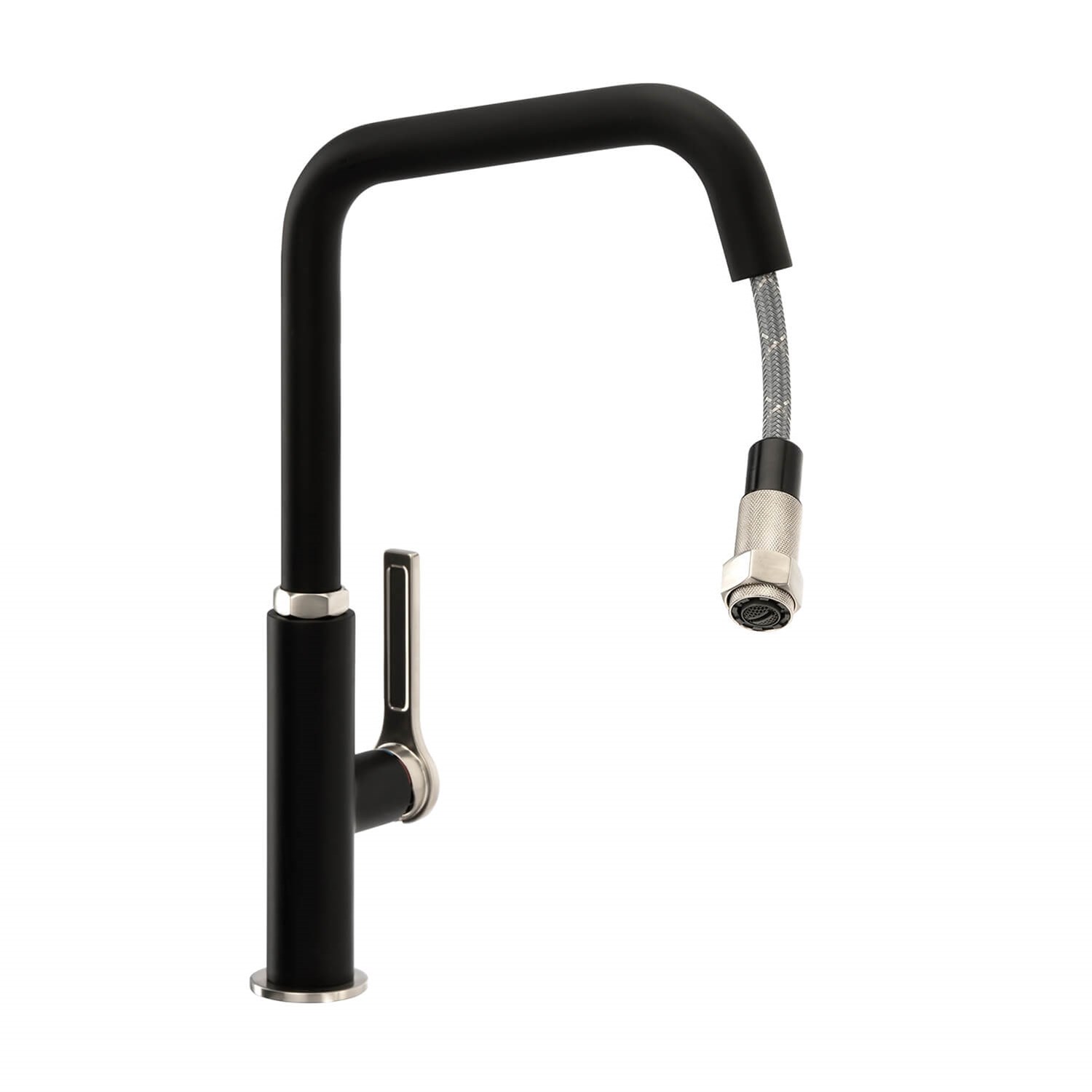Abode Hex Industrial Single Lever Mono Pull Out Kitchen Mixer Tap ...